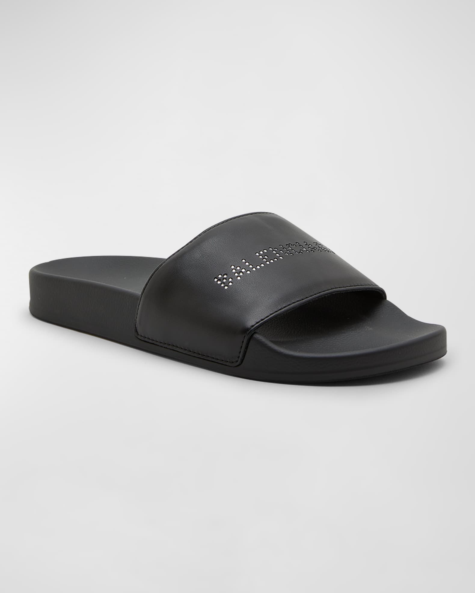 Balenciaga Pool Slide Sandal With Rhinestones | Neiman Marcus