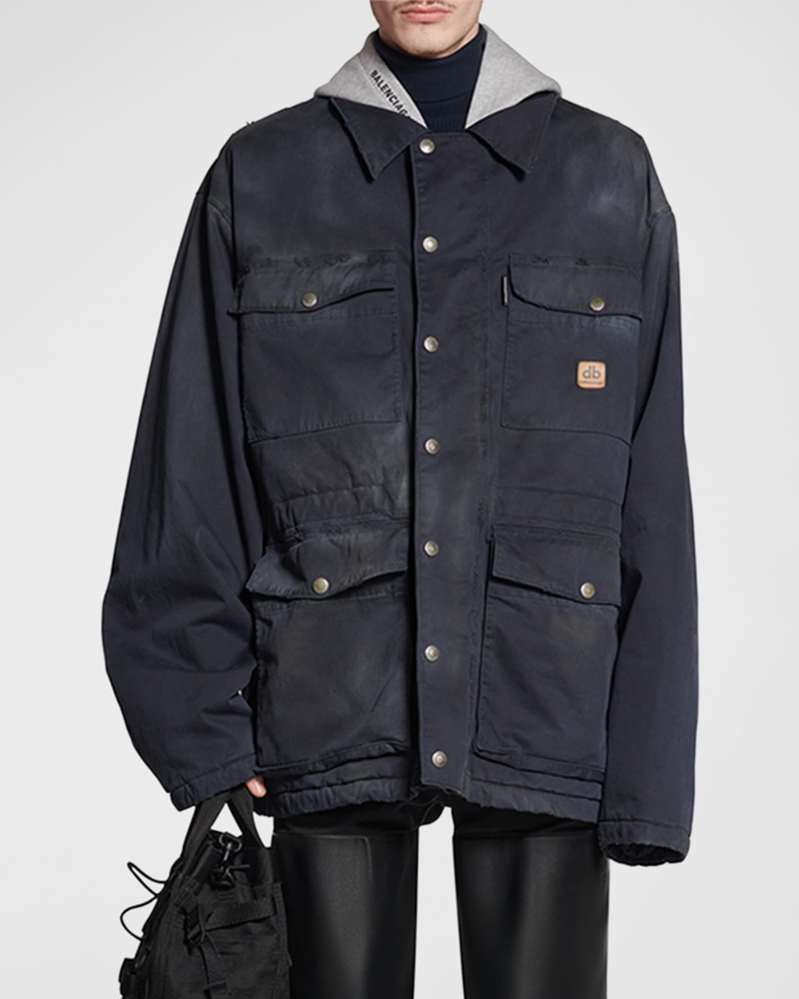 Balenciaga Double B Workwear Parka | Neiman Marcus