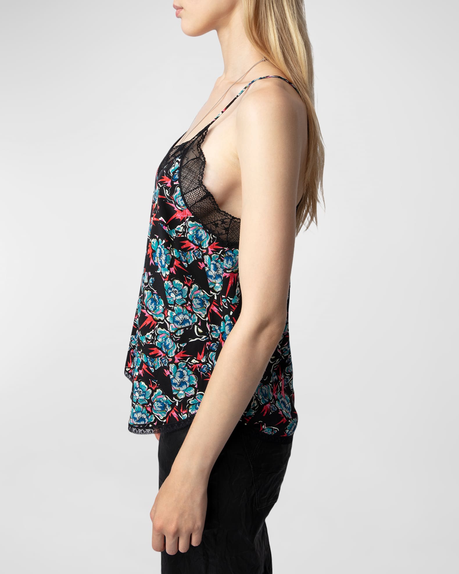 Zadig & Voltaire Christy Floral-Print Silk Camisole | Neiman Marcus