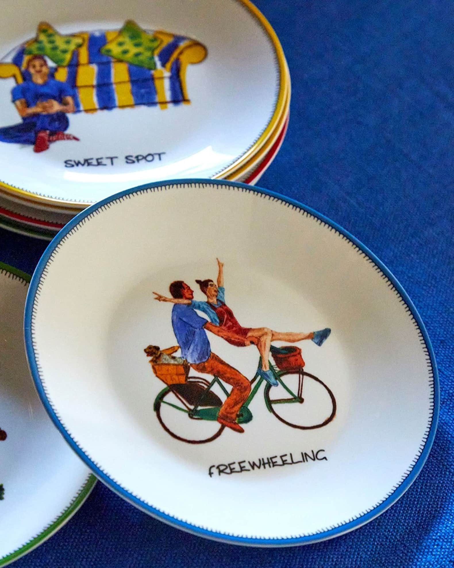 Kit Kemp for Spode Tidbit Doodle Plate | Neiman Marcus