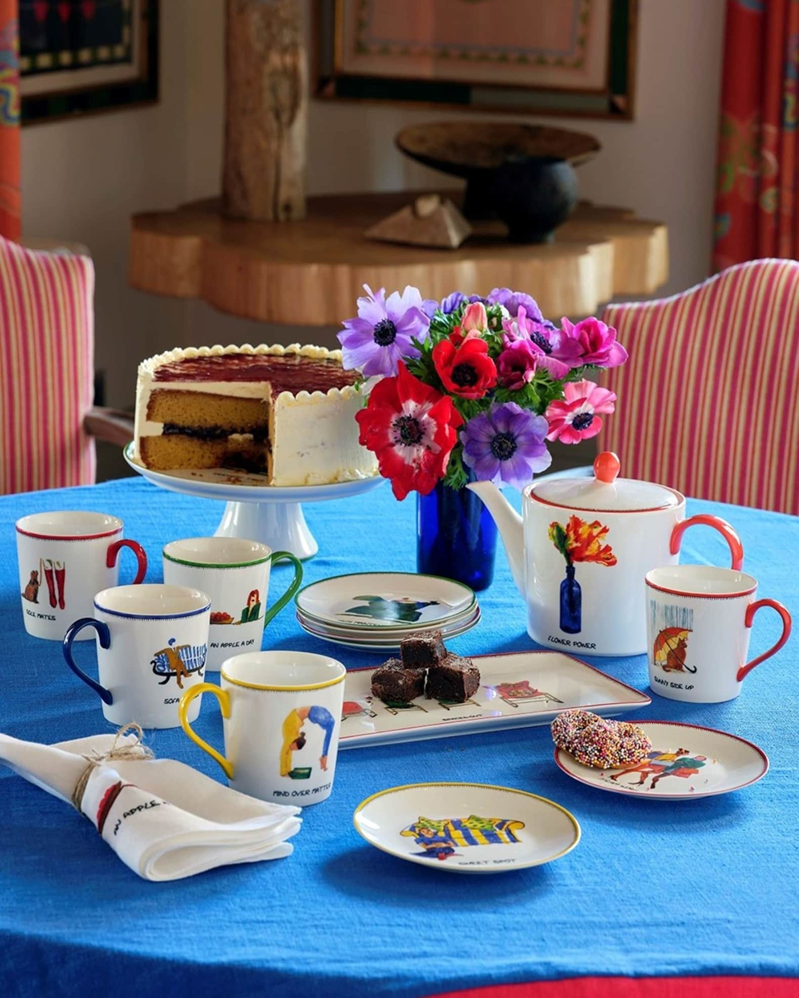 Kit Kemp for Spode Doodle Sandwich Platter, 12" | Neiman Marcus