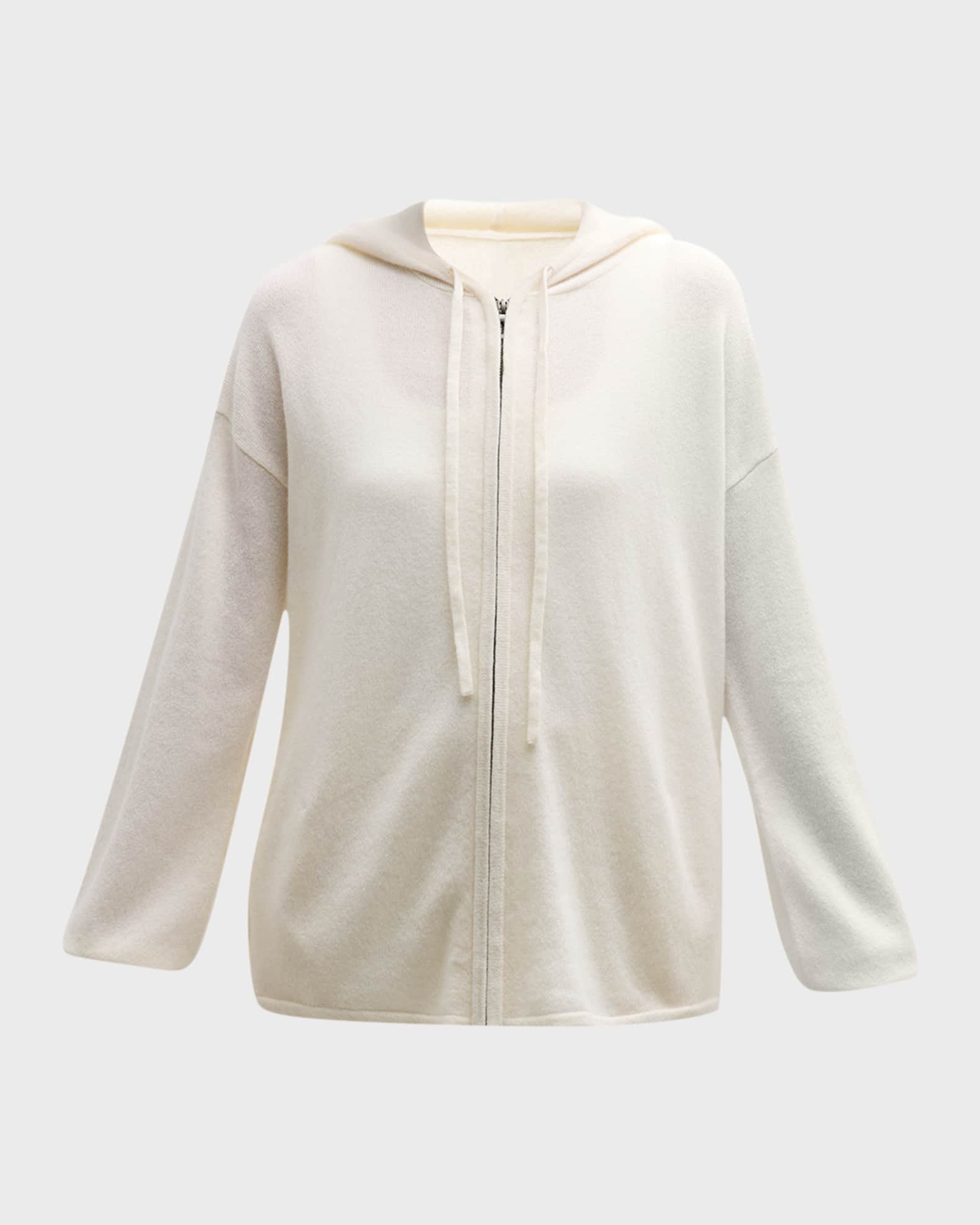 Neiman Marcus Cashmere Collection Cashmere Zip-Front Hoodie | Neiman Marcus