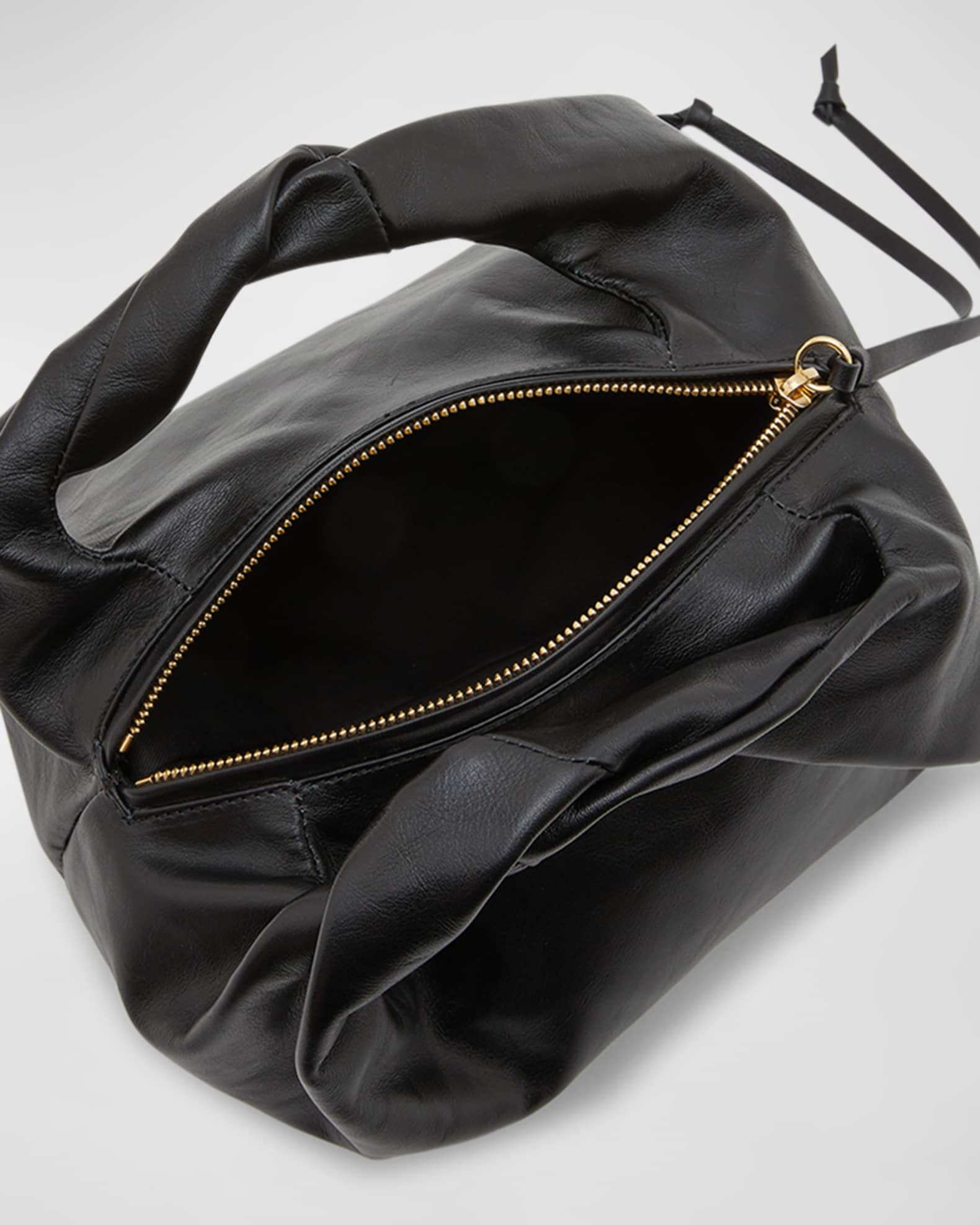 Dries Van Noten Small Twisted Leather Top-Handle Bag | Neiman Marcus