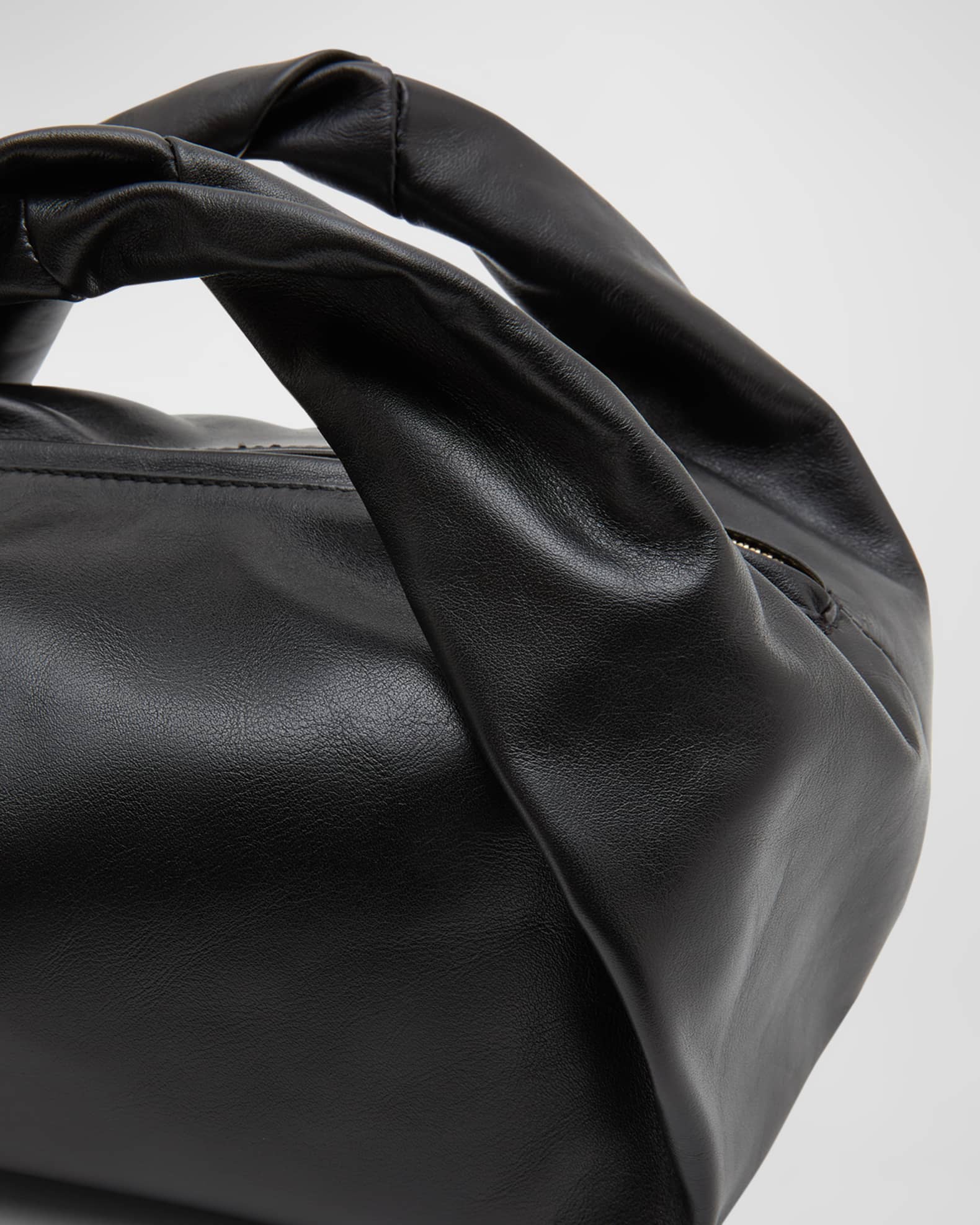 Dries Van Noten Small Twisted Leather Top-Handle Bag | Neiman Marcus