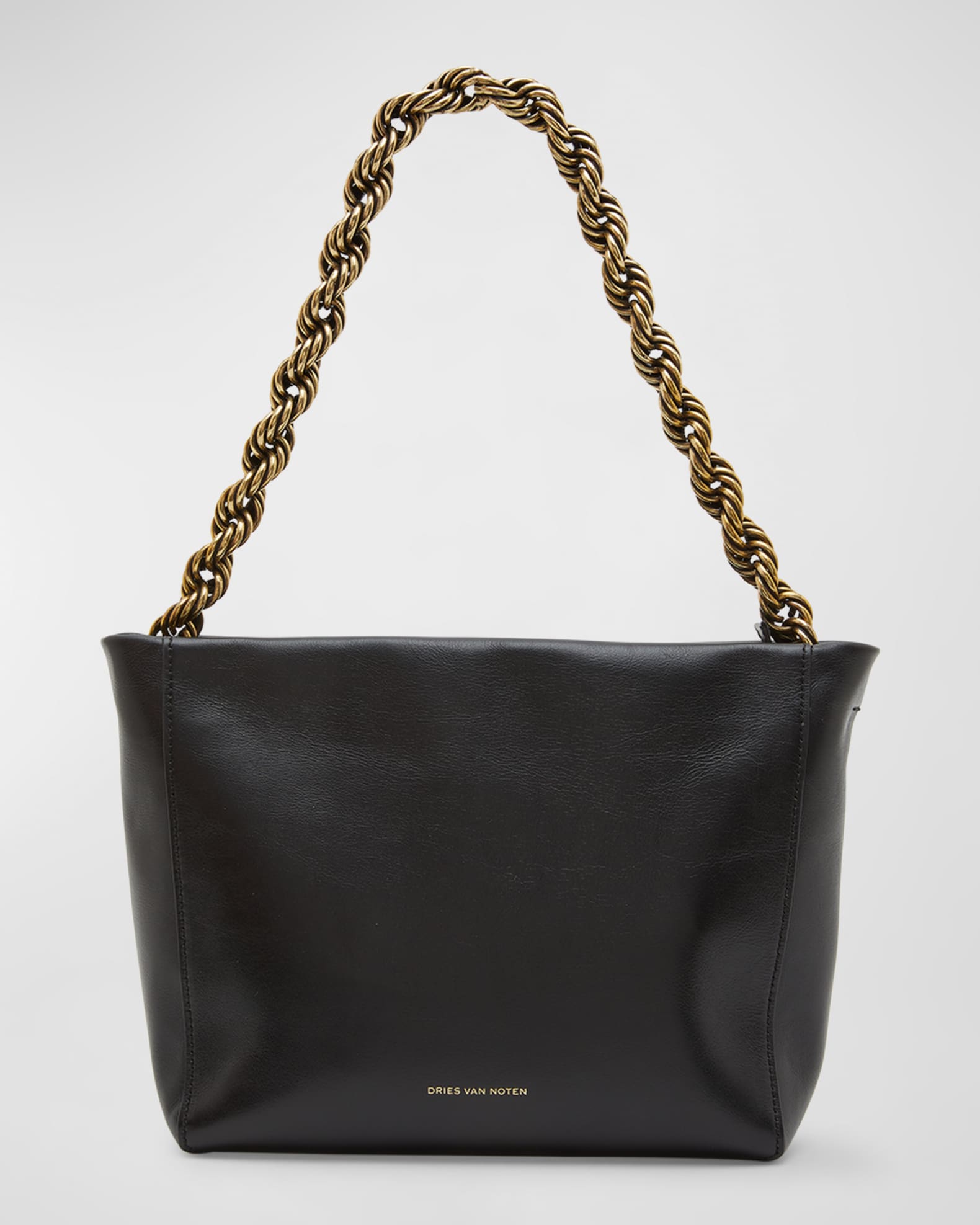 Dries Van Noten Chain Zip Leather Tote Bag | Neiman Marcus