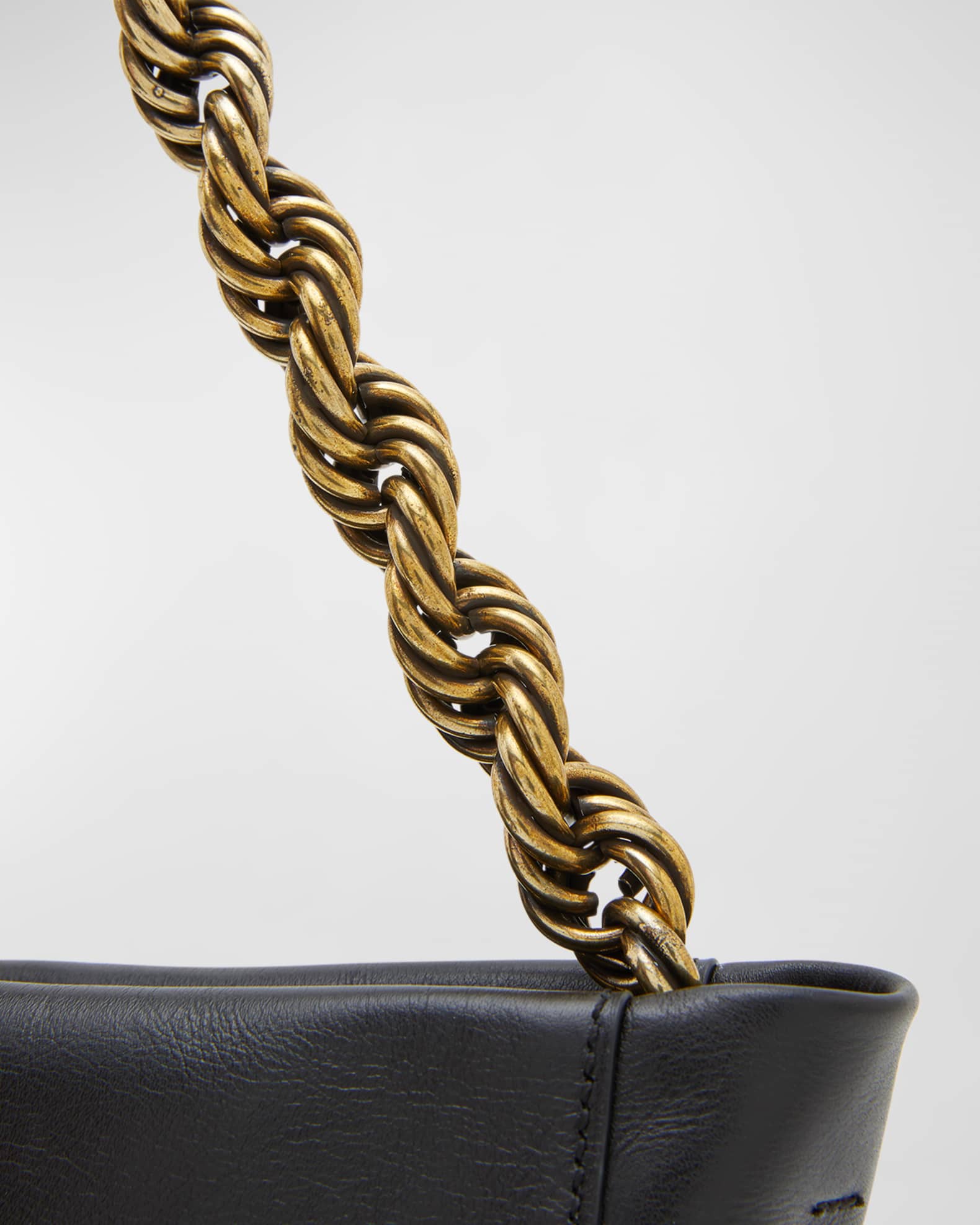 Dries Van Noten Chain Zip Leather Tote Bag | Neiman Marcus