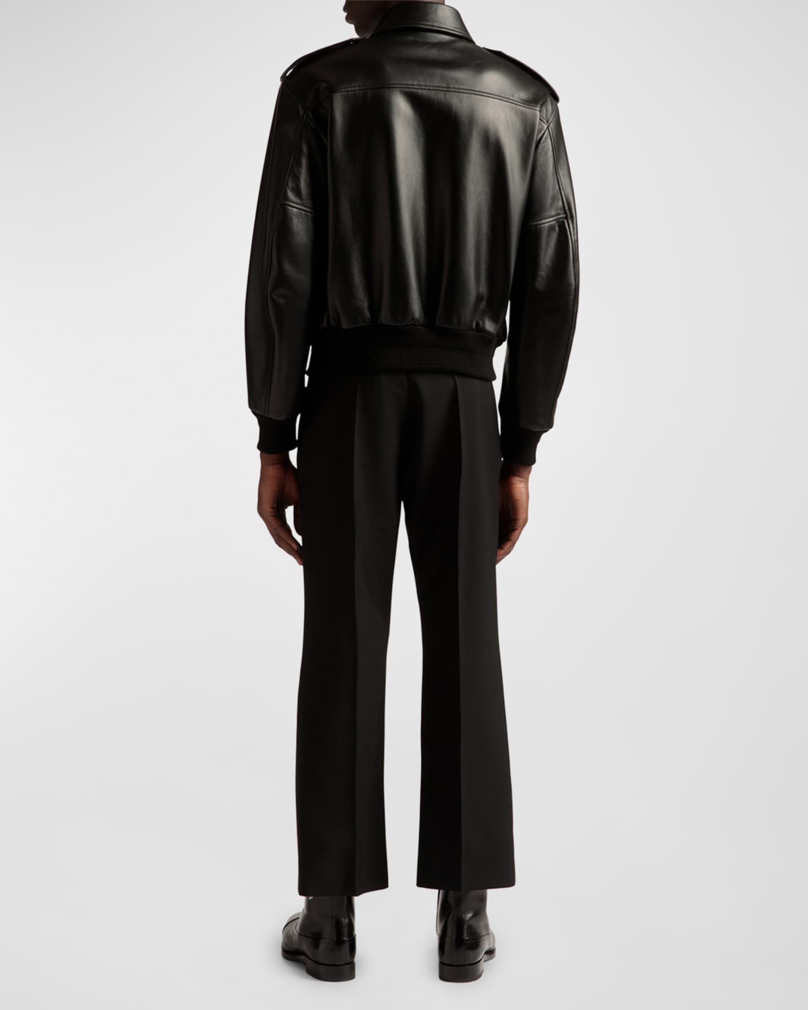 Bally Men's Zip-Front Leather Jacket | Neiman Marcus