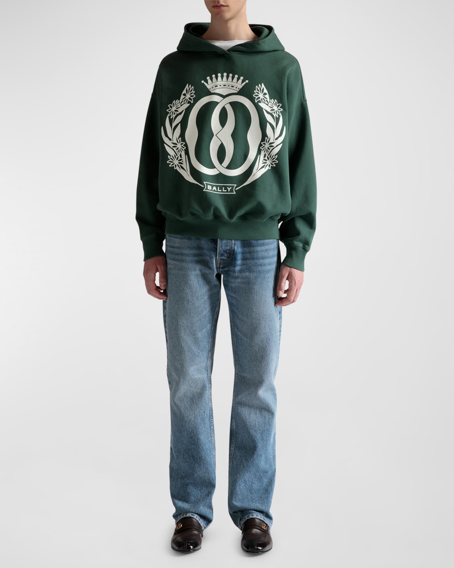 Bally Men's XL Crest Logo Hoodie | Neiman Marcus