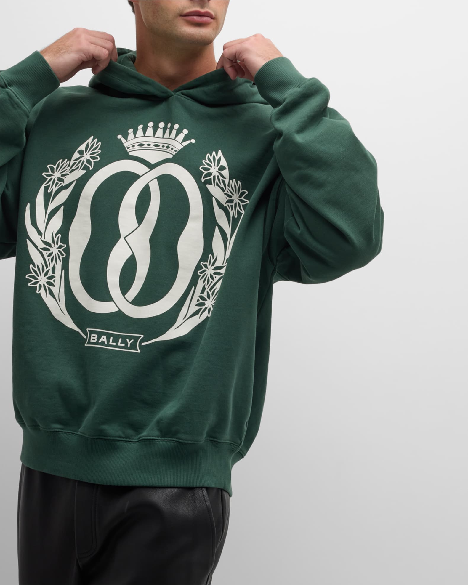 Bally Men's XL Crest Logo Hoodie | Neiman Marcus