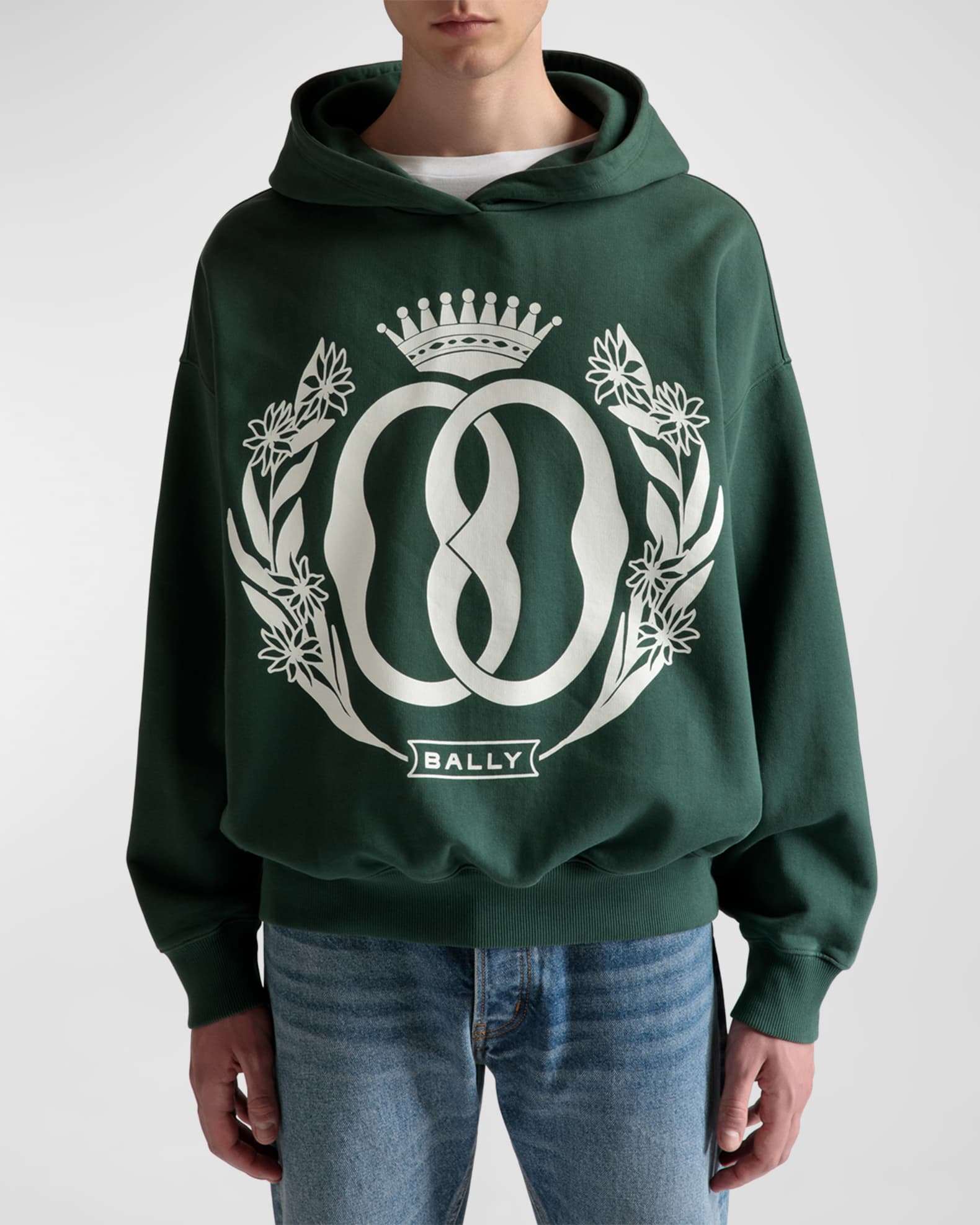 Bally Men's XL Crest Logo Hoodie | Neiman Marcus