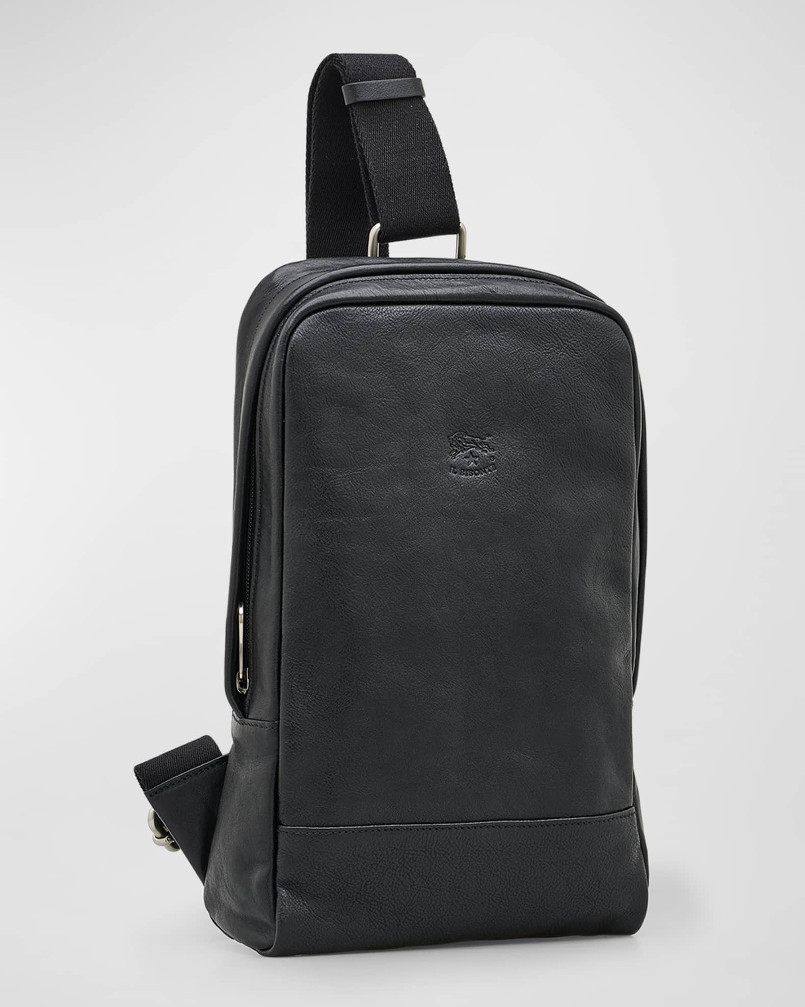 Il Bisonte Men's Cestello Leather Sling Backpack | Neiman Marcus