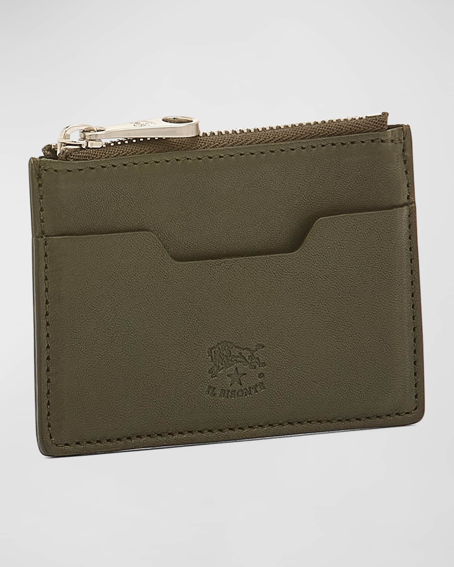 Il Bisonte Men's Cestello Leather Zip Card Case | Neiman Marcus