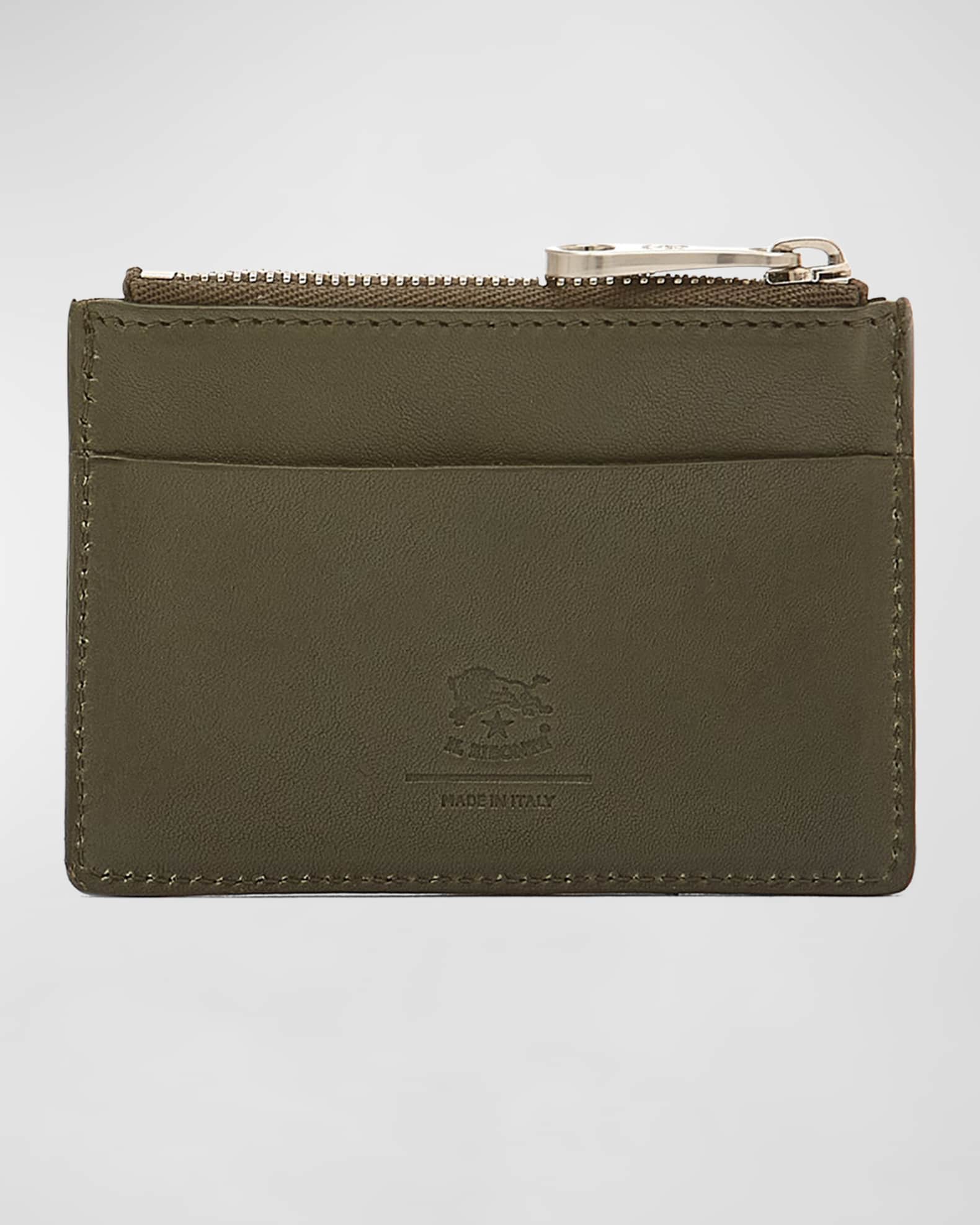 Il Bisonte Men's Cestello Leather Zip Card Case | Neiman Marcus