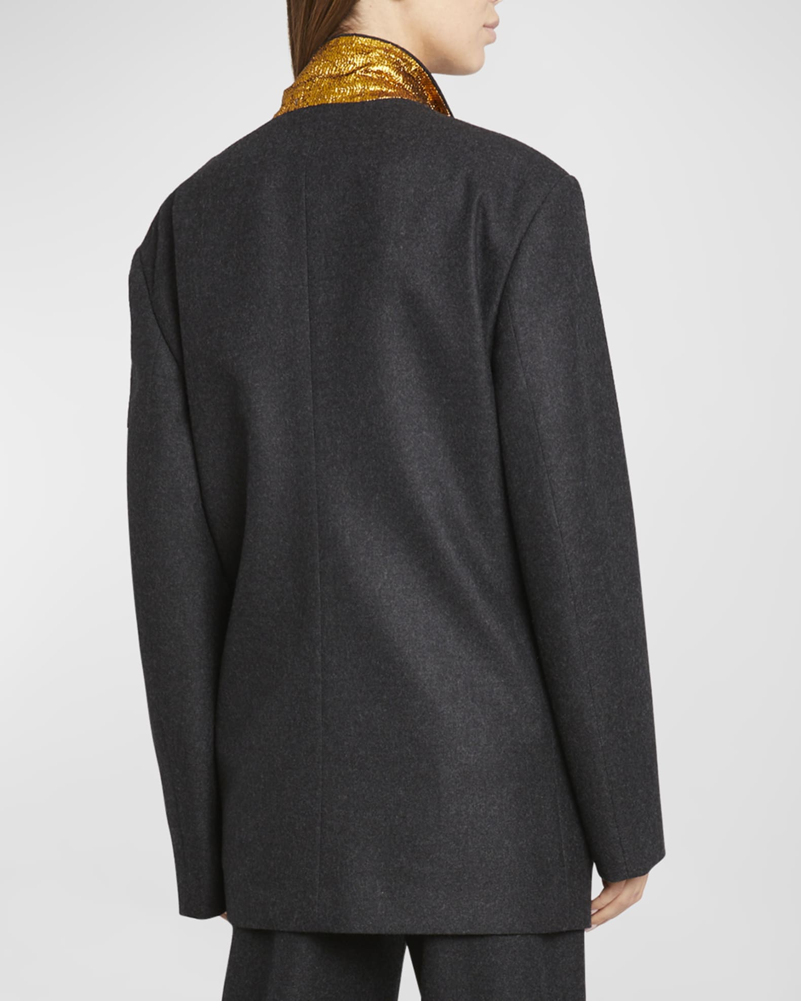Draped Wool-Blend Suit | Neiman Marcus