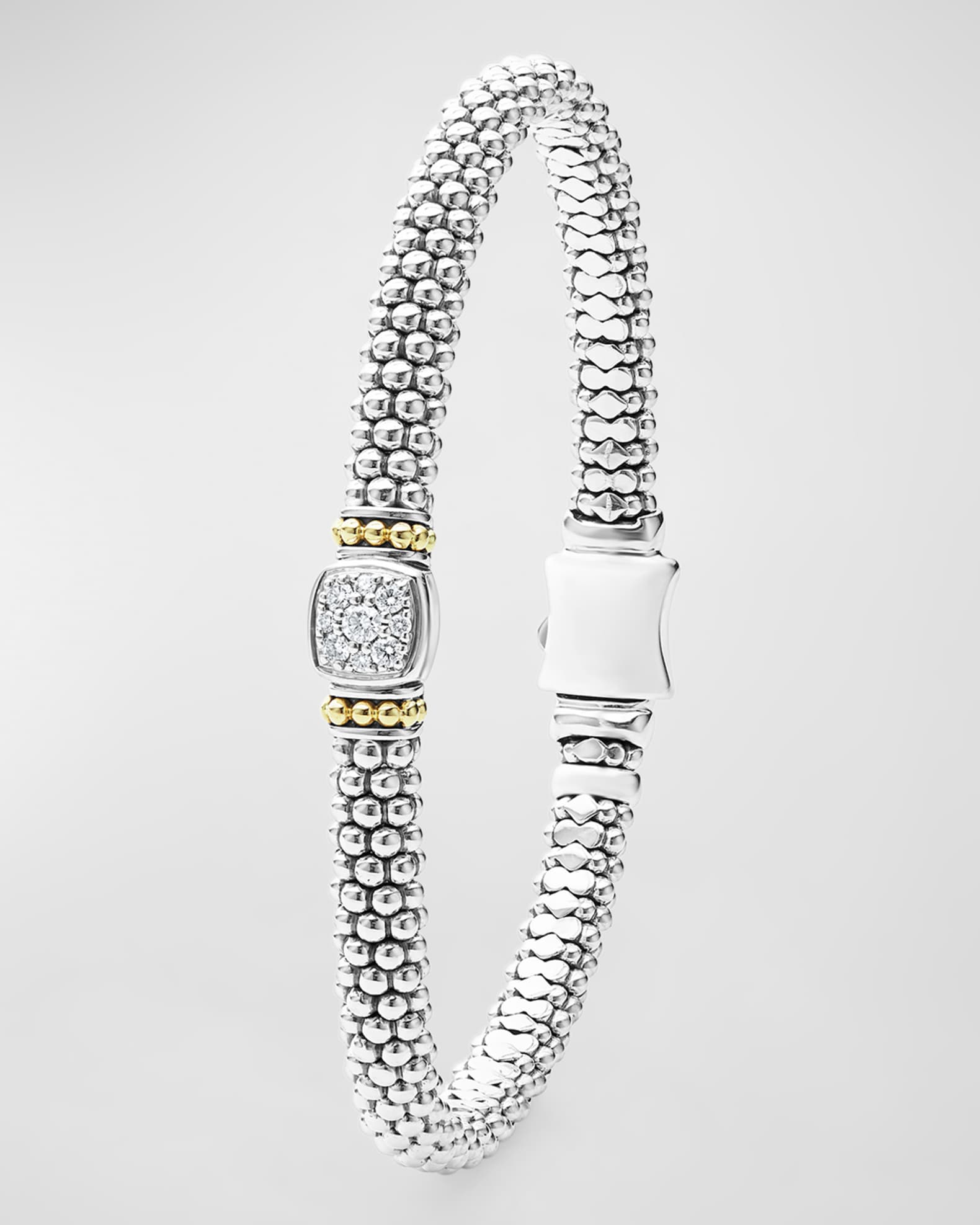 LAGOS Rittenhouse Sterling Silver Diamond Rope Bracelet | Neiman Marcus