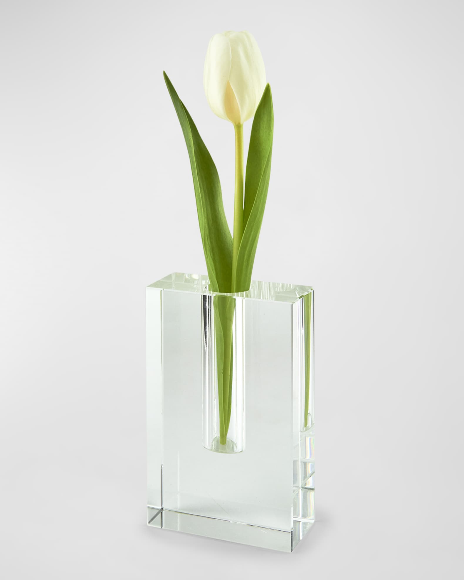 Tizo Clear Crystal Rectangle Bud Vase - Small | Neiman Marcus