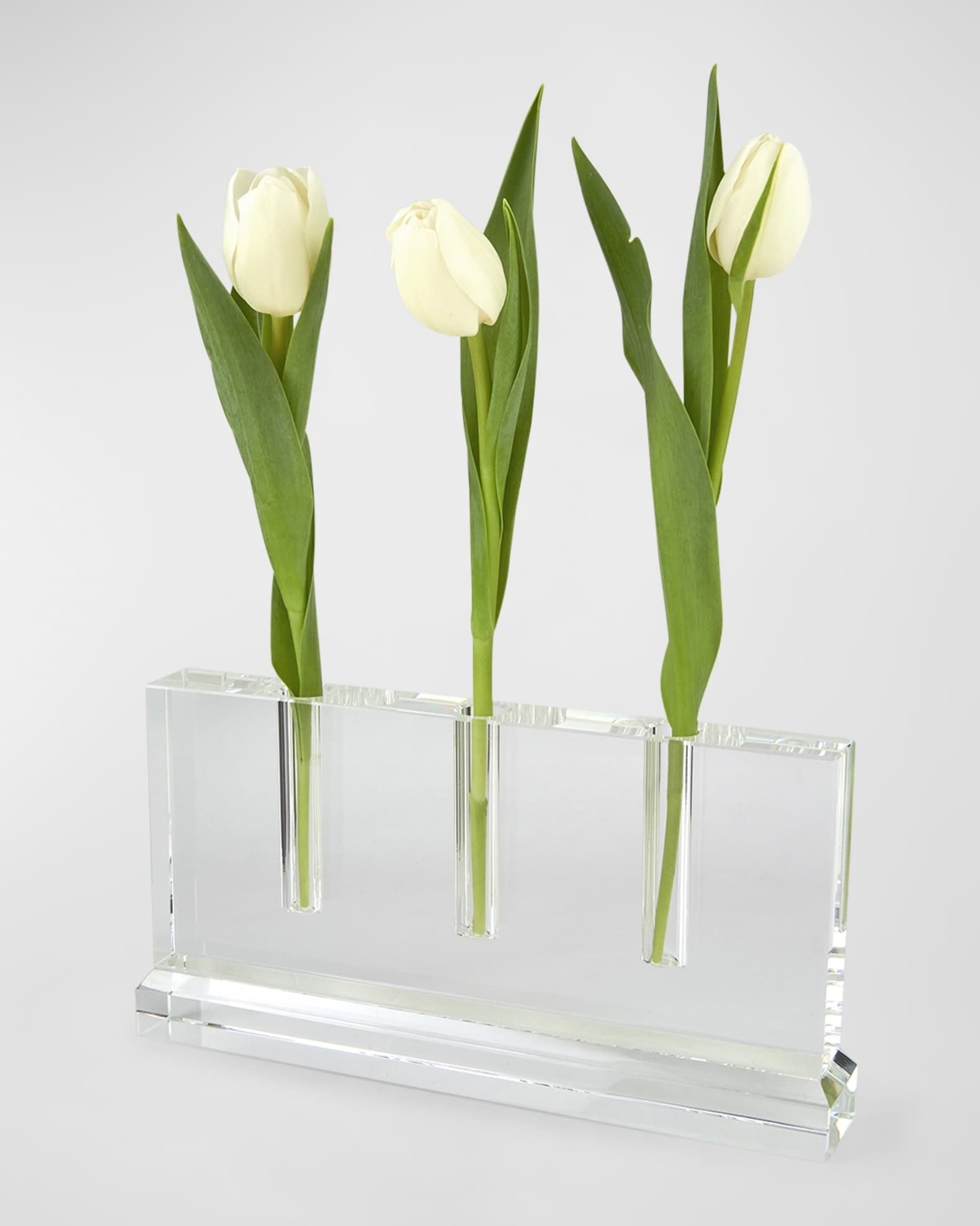 Tizo Clear Crystal 3-Hole Bud Vase | Neiman Marcus