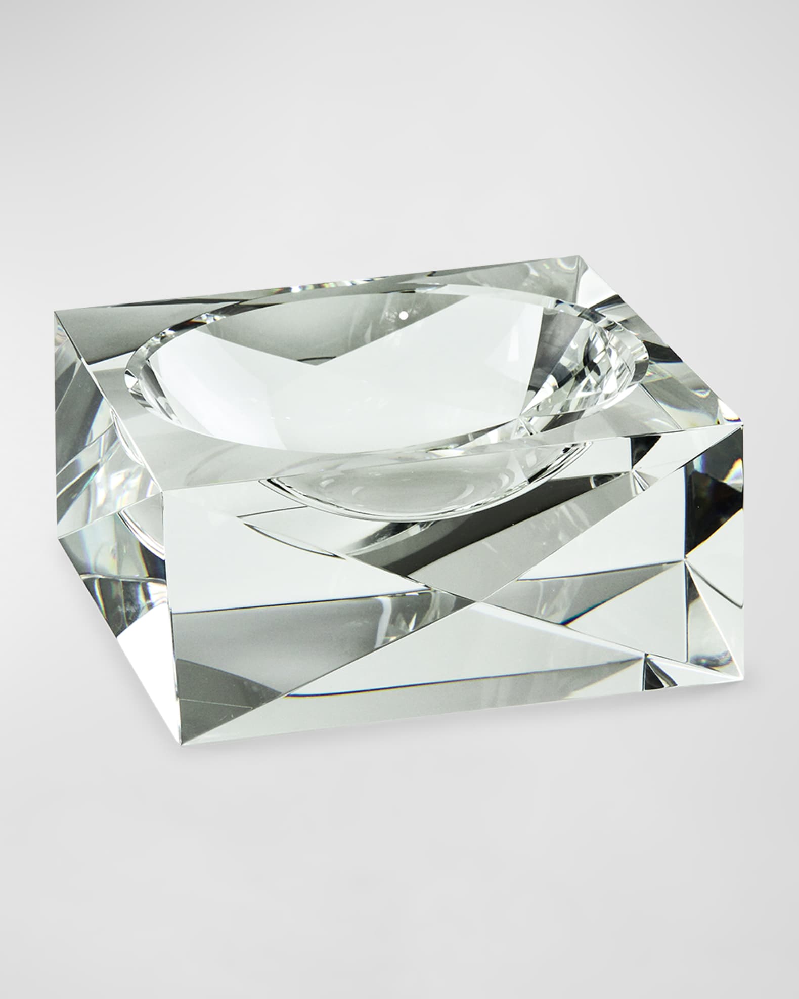 Tizo Clear Crystal Pyramid Diamond Bowl | Neiman Marcus