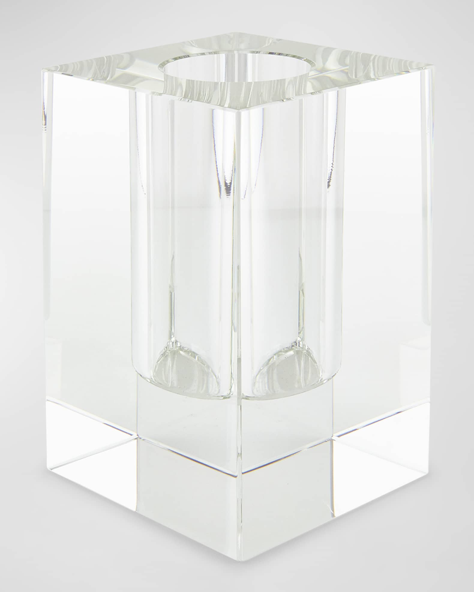 Tizo Clear Crystal Modern Square Vase | Neiman Marcus