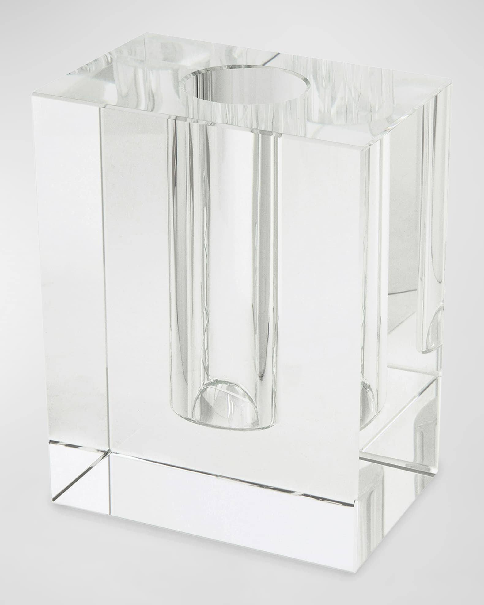 Tizo Clear Crystal Modern Rectangular Vase | Neiman Marcus
