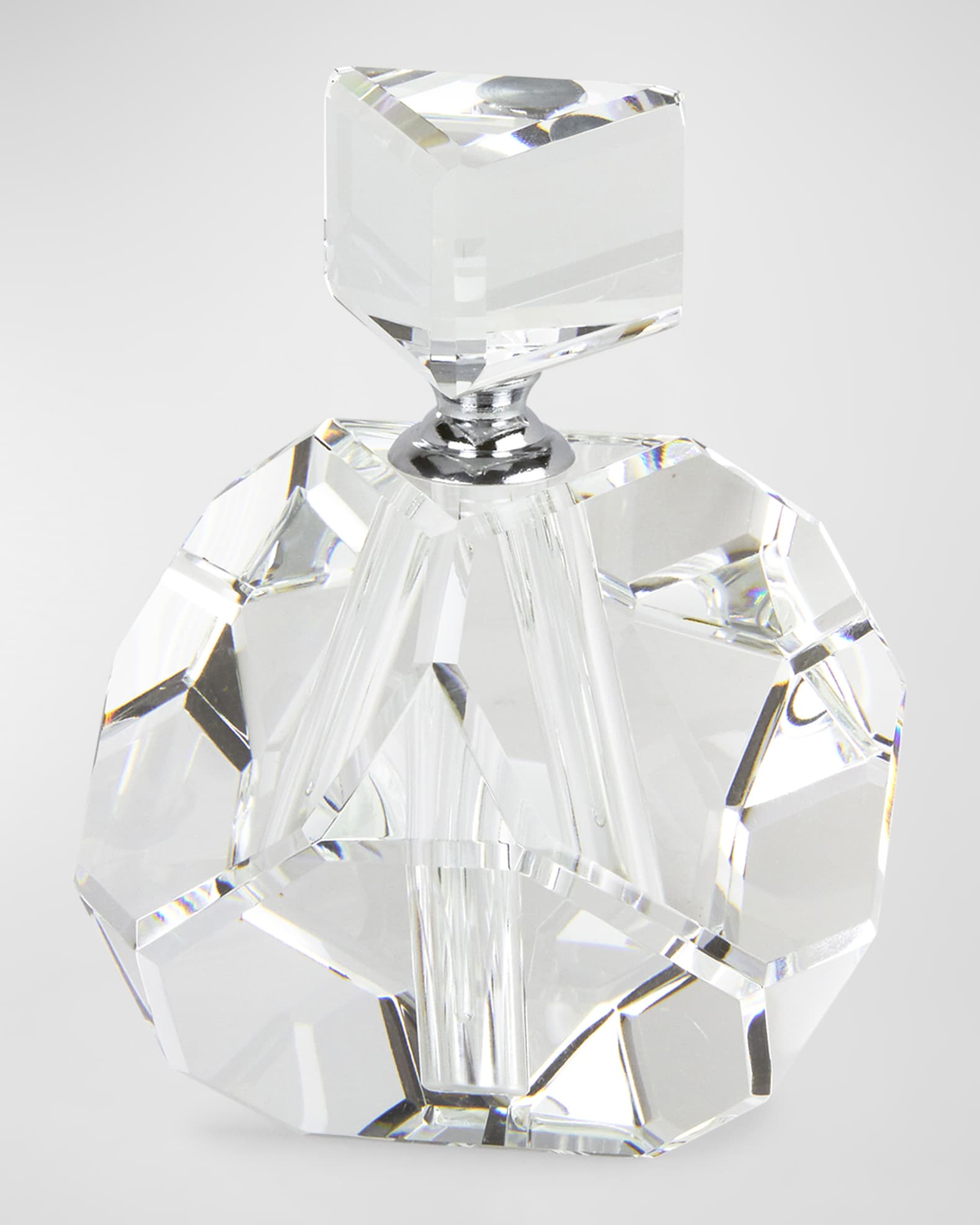 Tizo Clear Crystal Faceted Diamond Cut Perfume Bottle | Neiman Marcus
