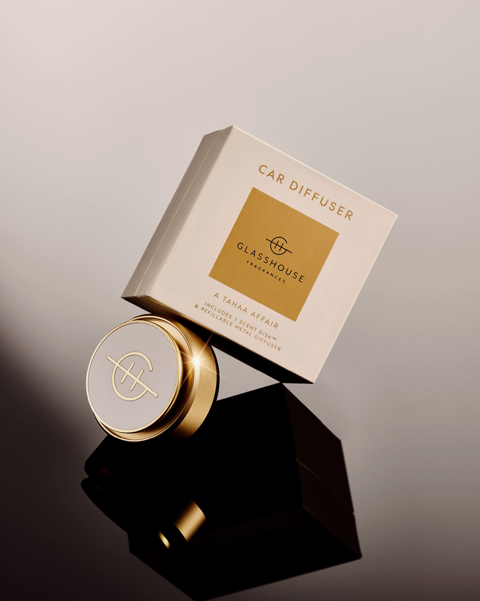 GLASSHOUSE FRAGRANCES Golden Car Diffuser with A Tahaa Affair ...