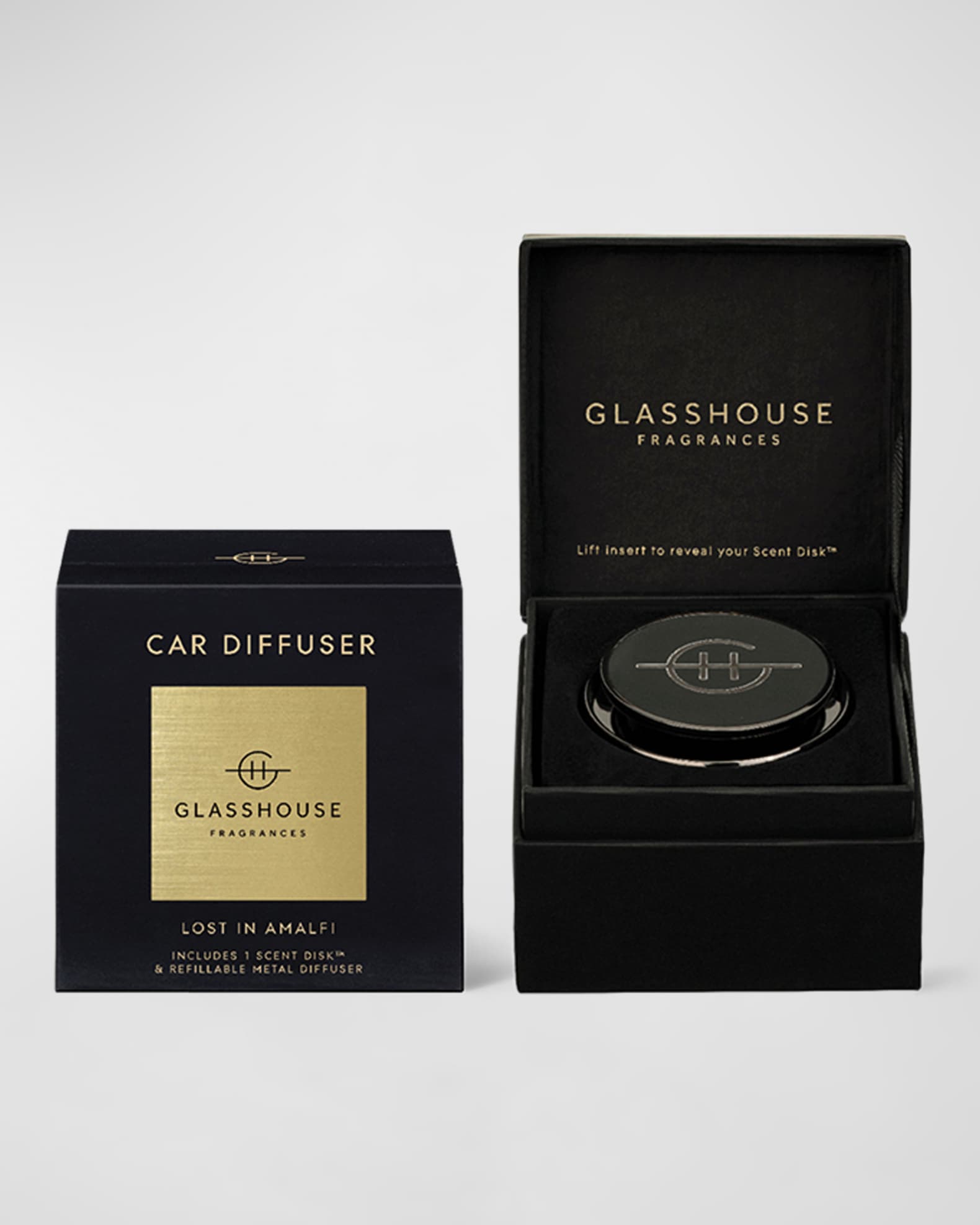 GLASSHOUSE FRAGRANCES Black Car Diffuser with Lost in Amalfi ...