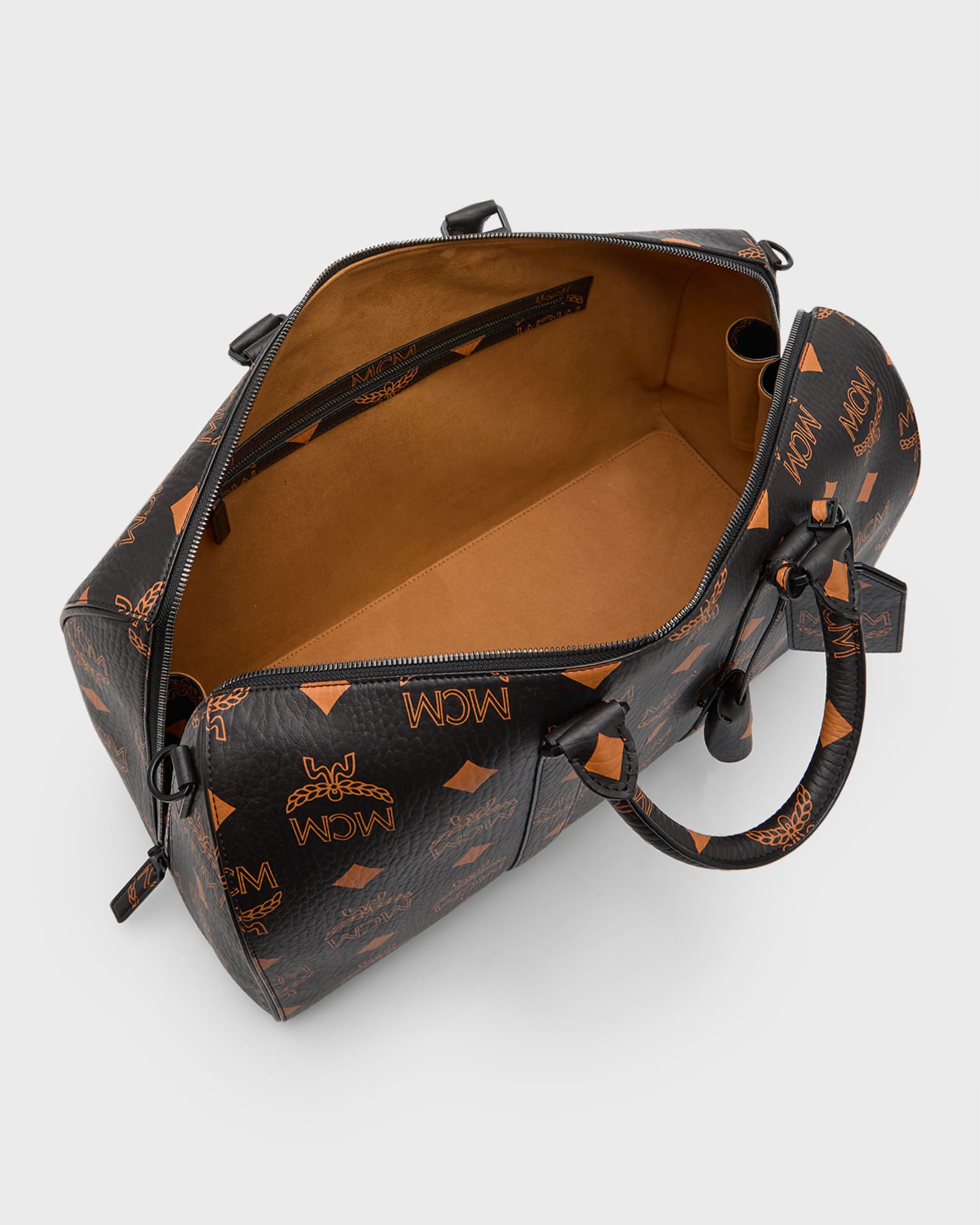 MCM Men's Ottomar Leather Weekender Duffel Bag | Neiman Marcus