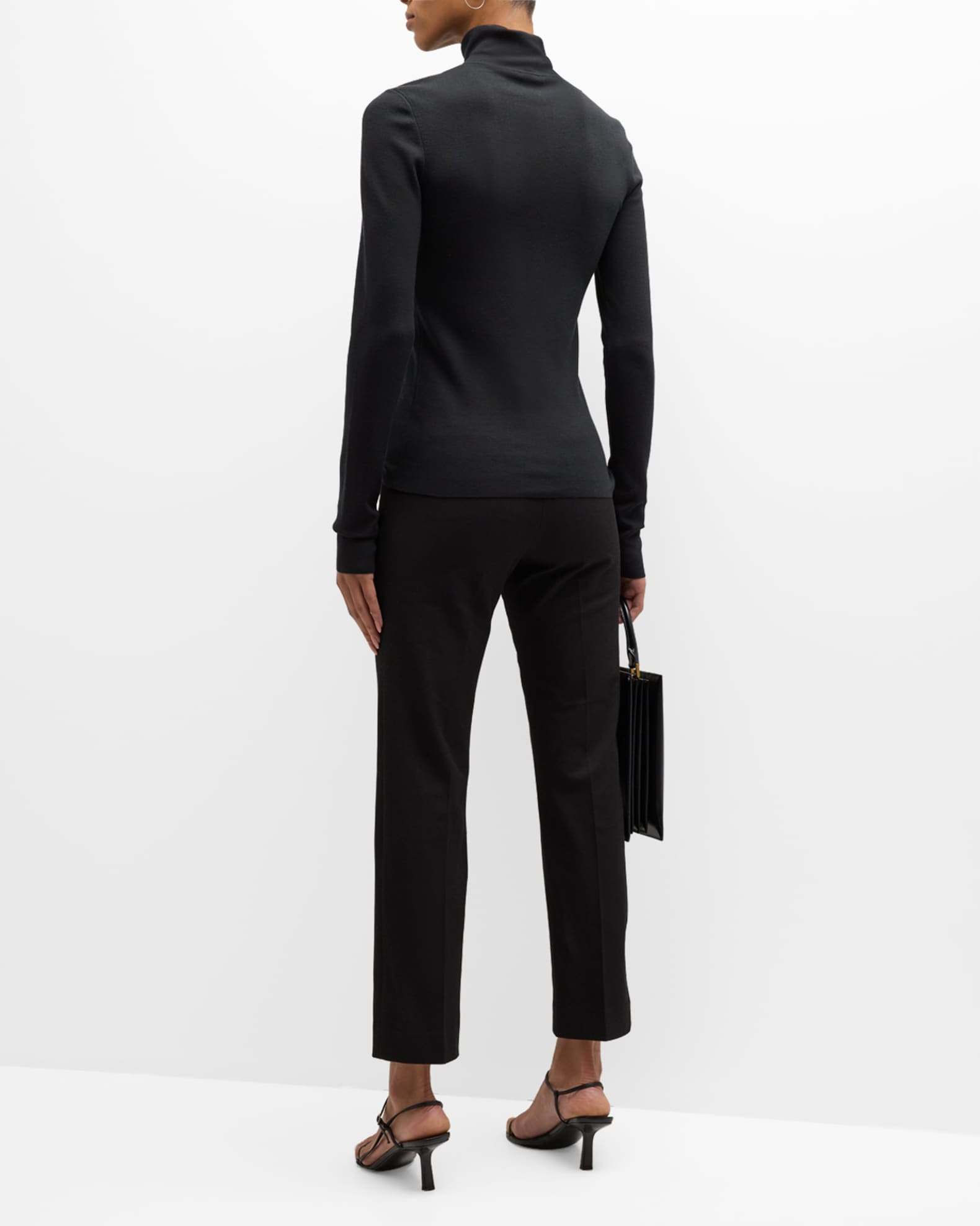 Joseph Long-Sleeve Stretch Silk Turtleneck Pullover | Neiman Marcus
