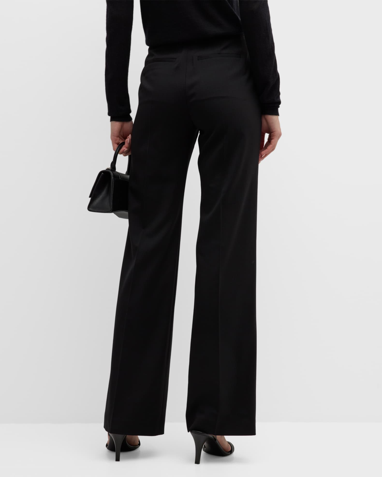 Joseph Morissey High-Rise Stretch Wool Pants | Neiman Marcus