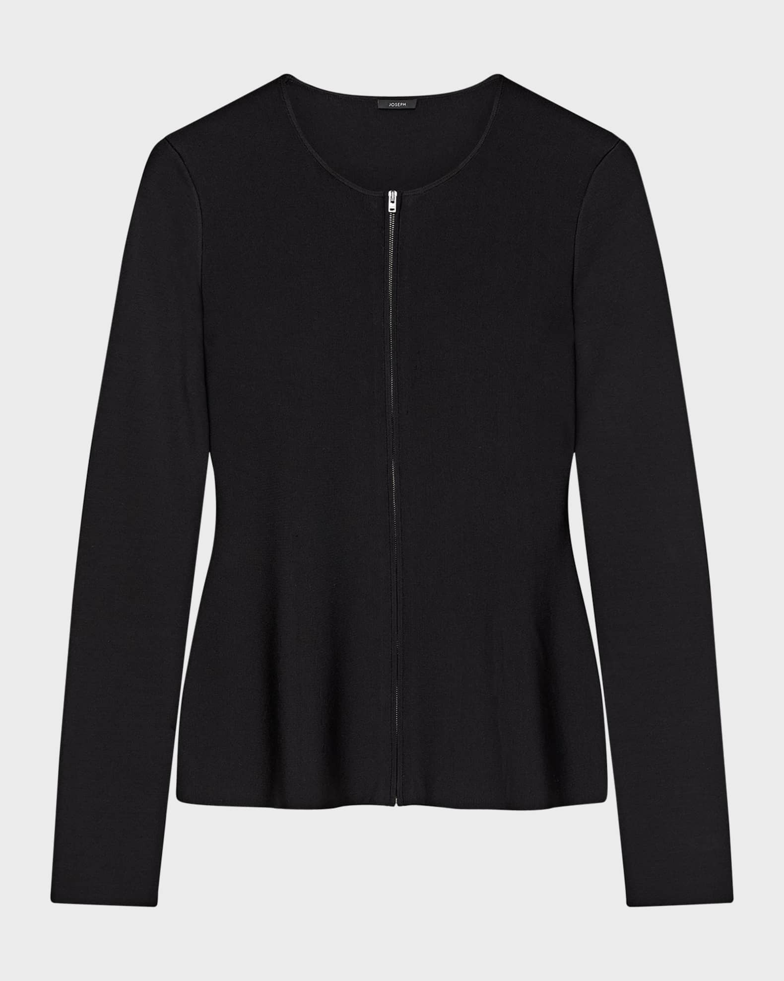 Joseph Zip-Front Milano Knit Top | Neiman Marcus