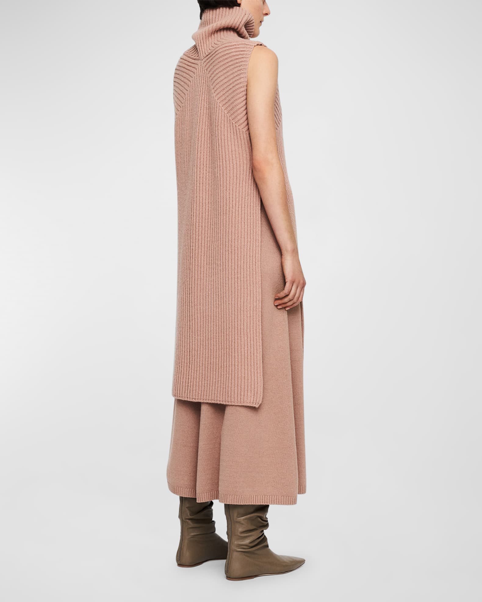 Joseph Ribbed Side-Slit Turtleneck Tunic | Neiman Marcus