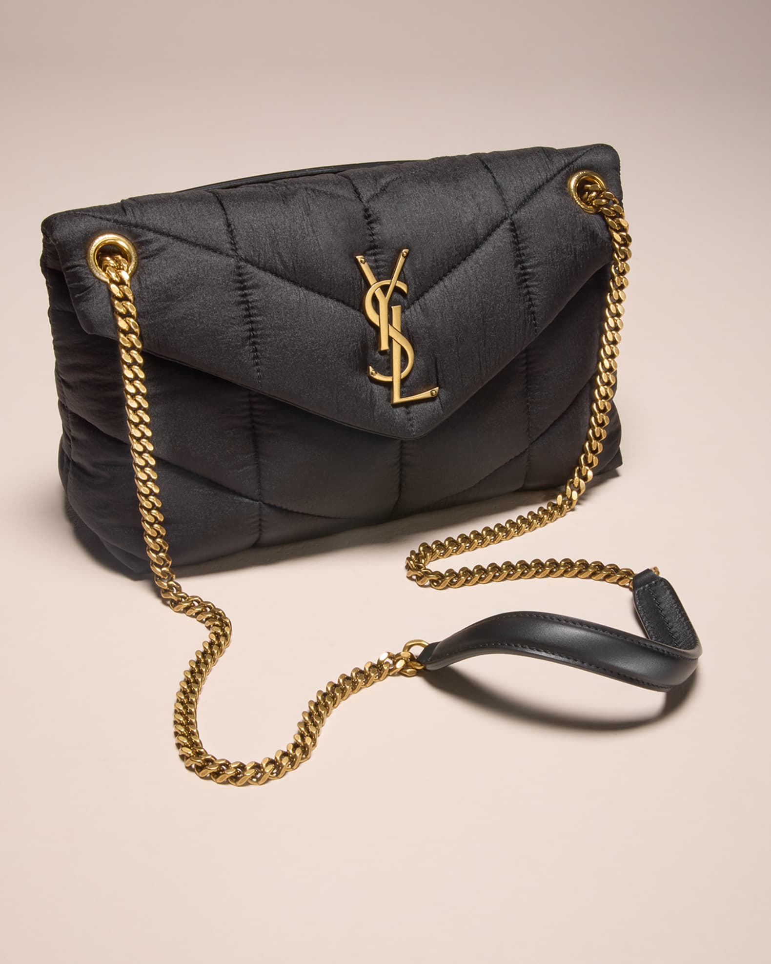 Saint Laurent Lou Puffer Small YSL Shoulder Bag in Quilted Nylon ...