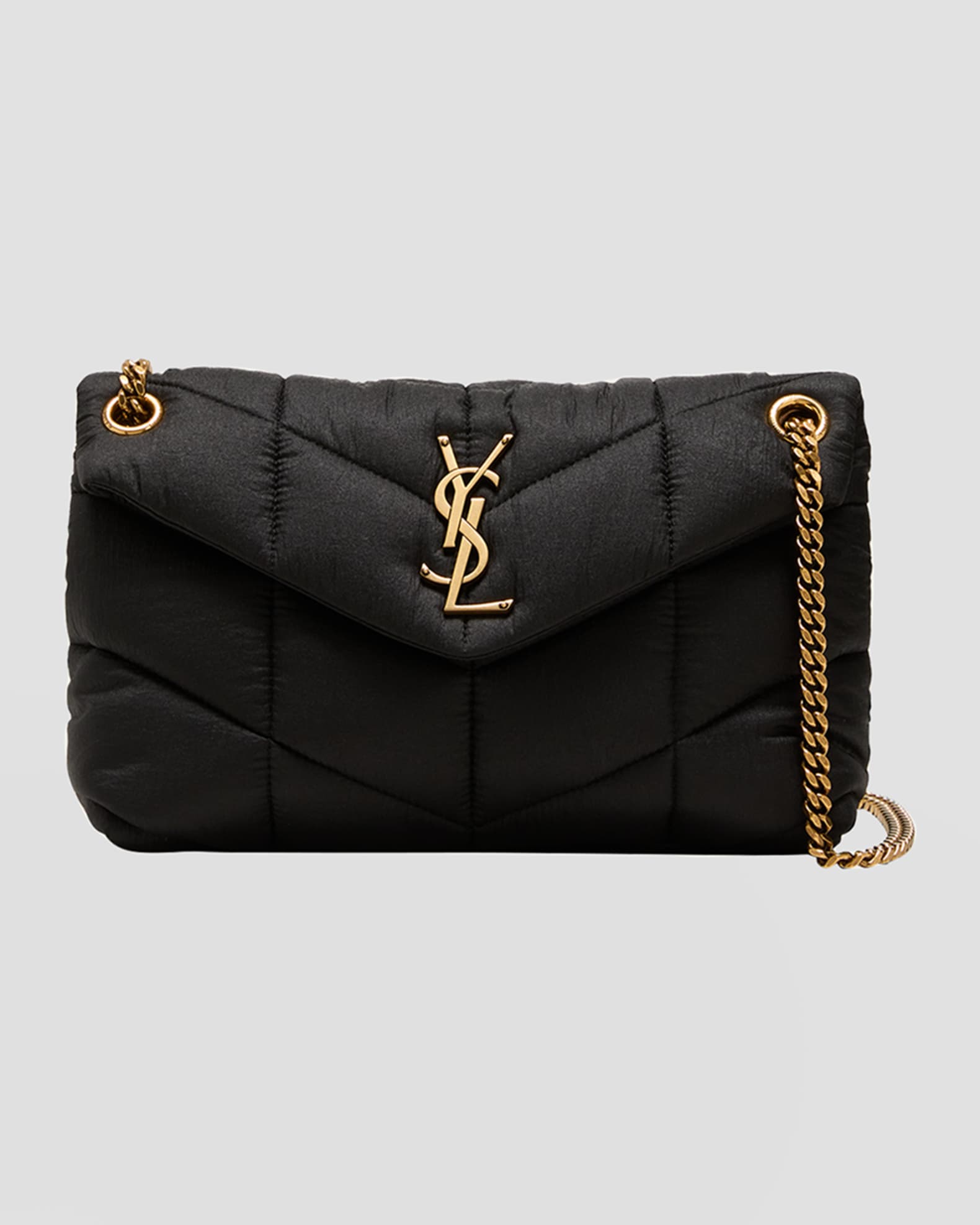Saint Laurent Lou Puffer Small YSL Shoulder Bag in Quilted Nylon ...