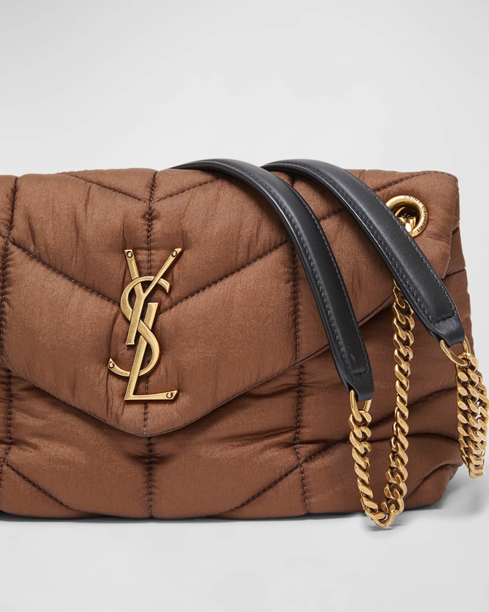 Saint Laurent Lou Puffer Small YSL Shoulder Bag in Quilted Nylon ...