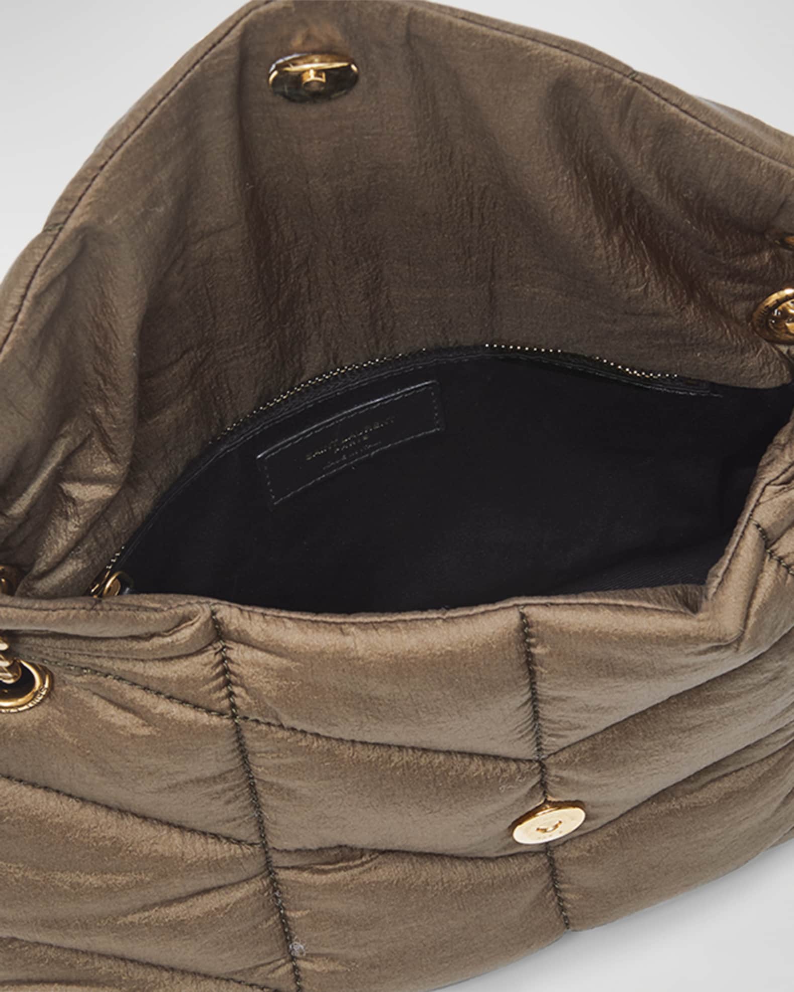 Saint Laurent Lou Puffer Small YSL Shoulder Bag in Quilted Nylon ...