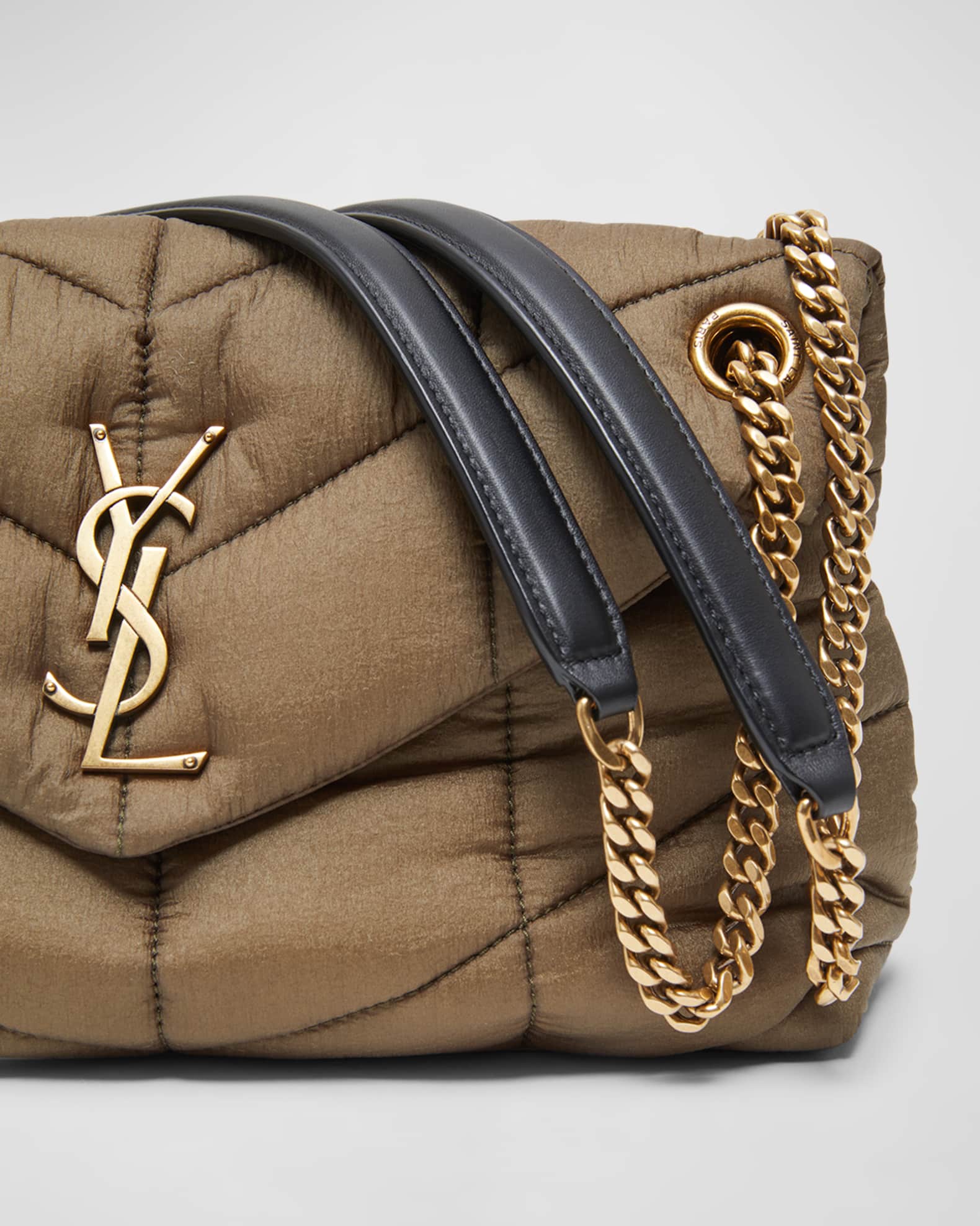 Saint Laurent Lou Puffer Small YSL Shoulder Bag in Quilted Nylon ...