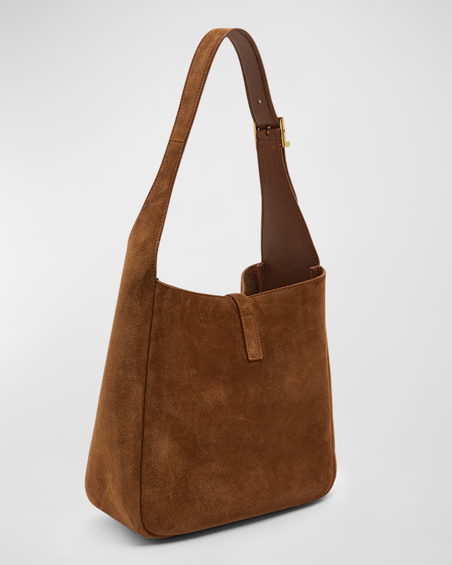 Saint Laurent Le 5 A 7 Small Suede Hobo Shoulder Bag | Neiman Marcus