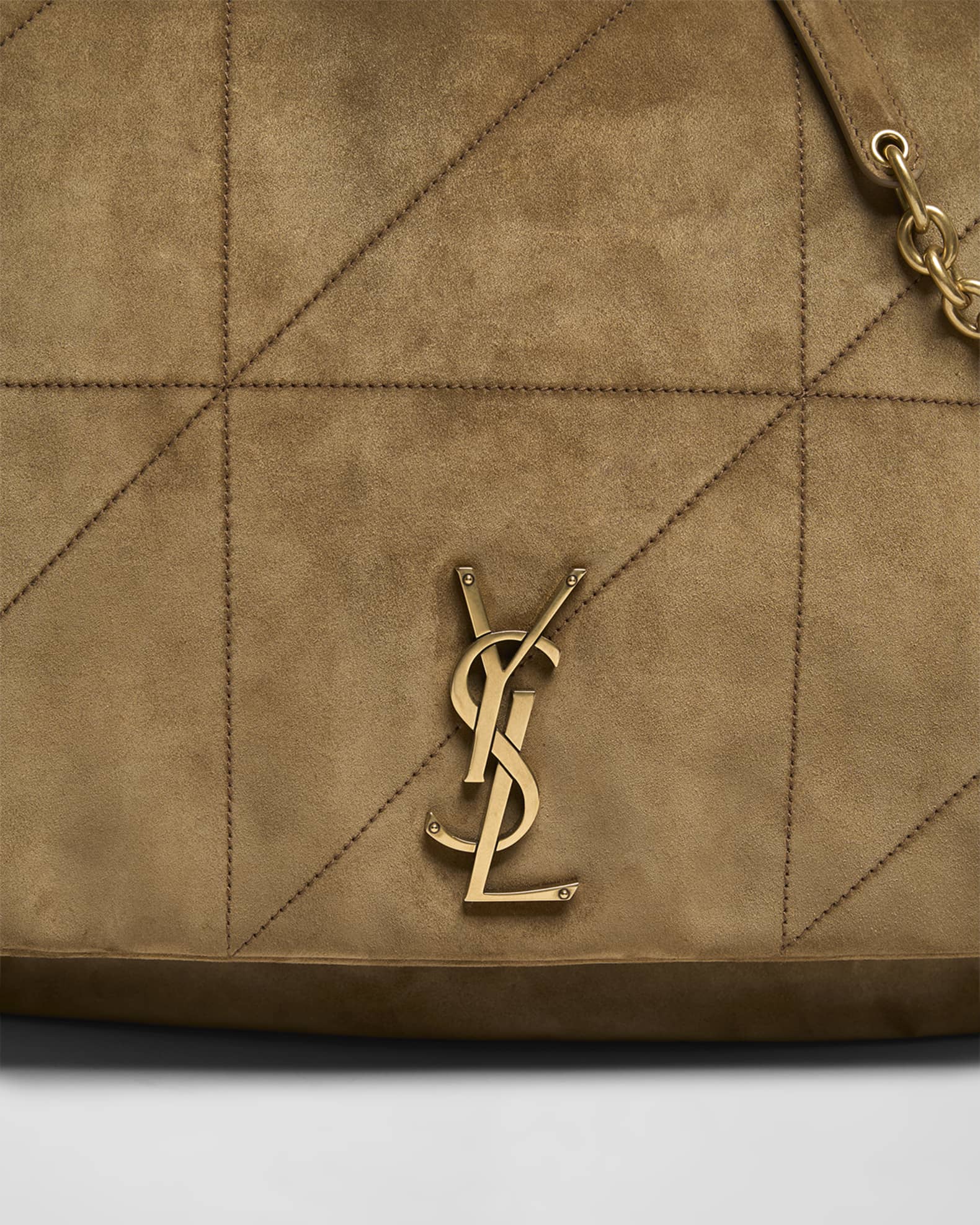 Saint Laurent Jamie 4.3 Maxi YSL Shoulder Bag in Quilted Suede | Neiman Marcus