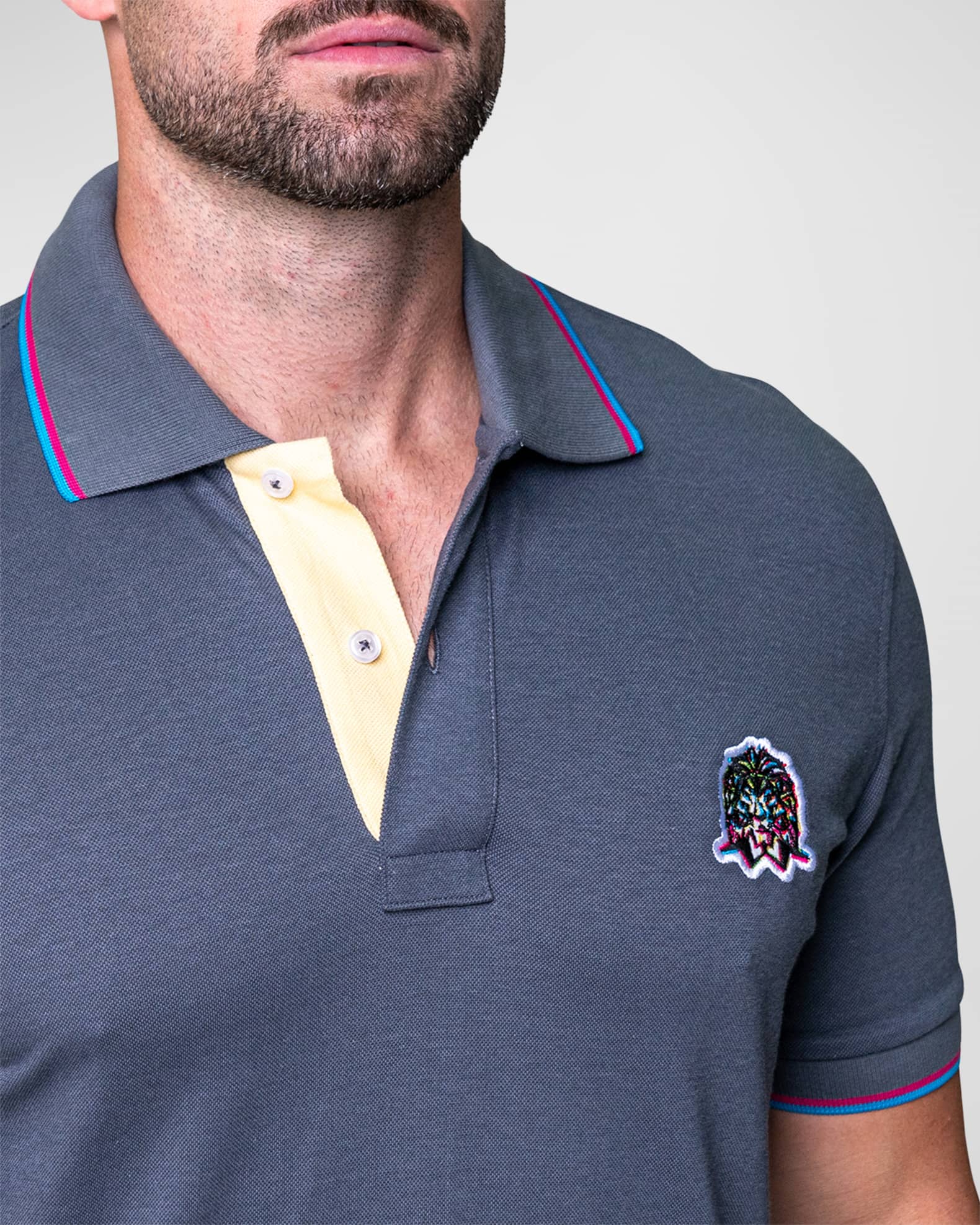 Maceoo Men's Mozart Tipped Polo Shirt | Neiman Marcus