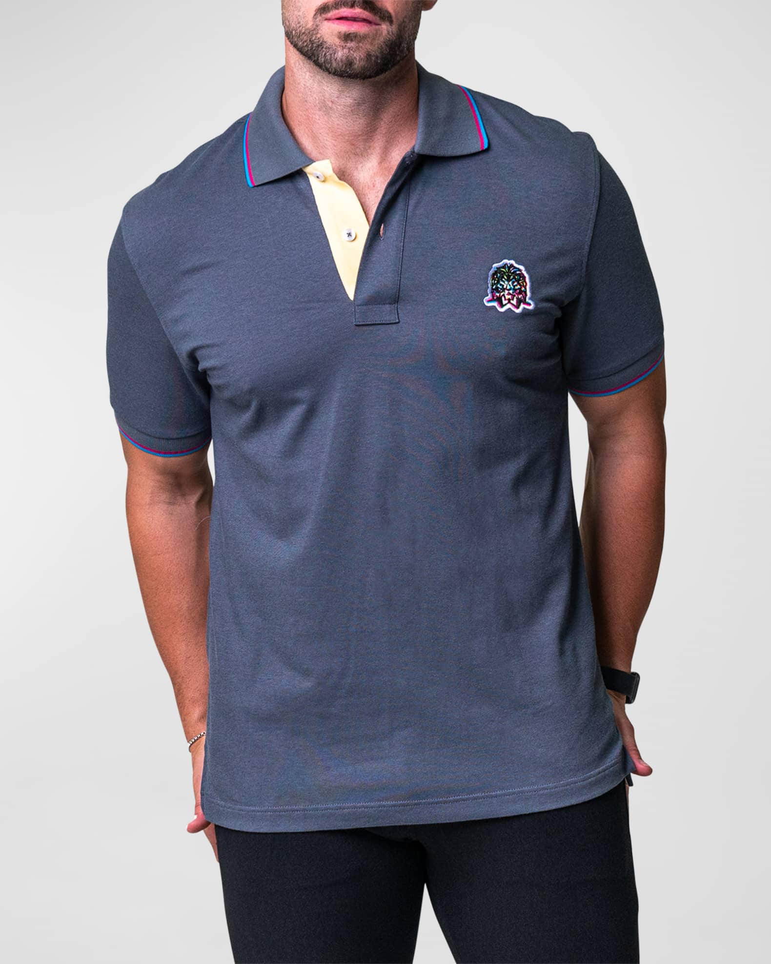 Maceoo Men's Mozart Tipped Polo Shirt | Neiman Marcus