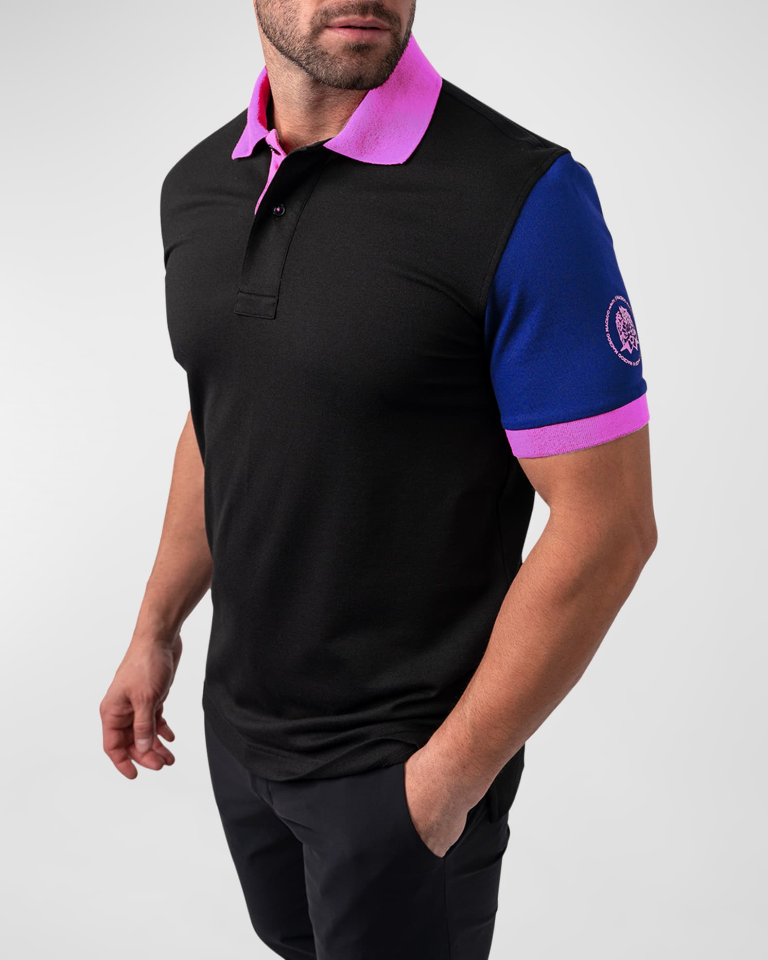 Maceoo Men's Mozart Colorblock Polo Shirt | Neiman Marcus