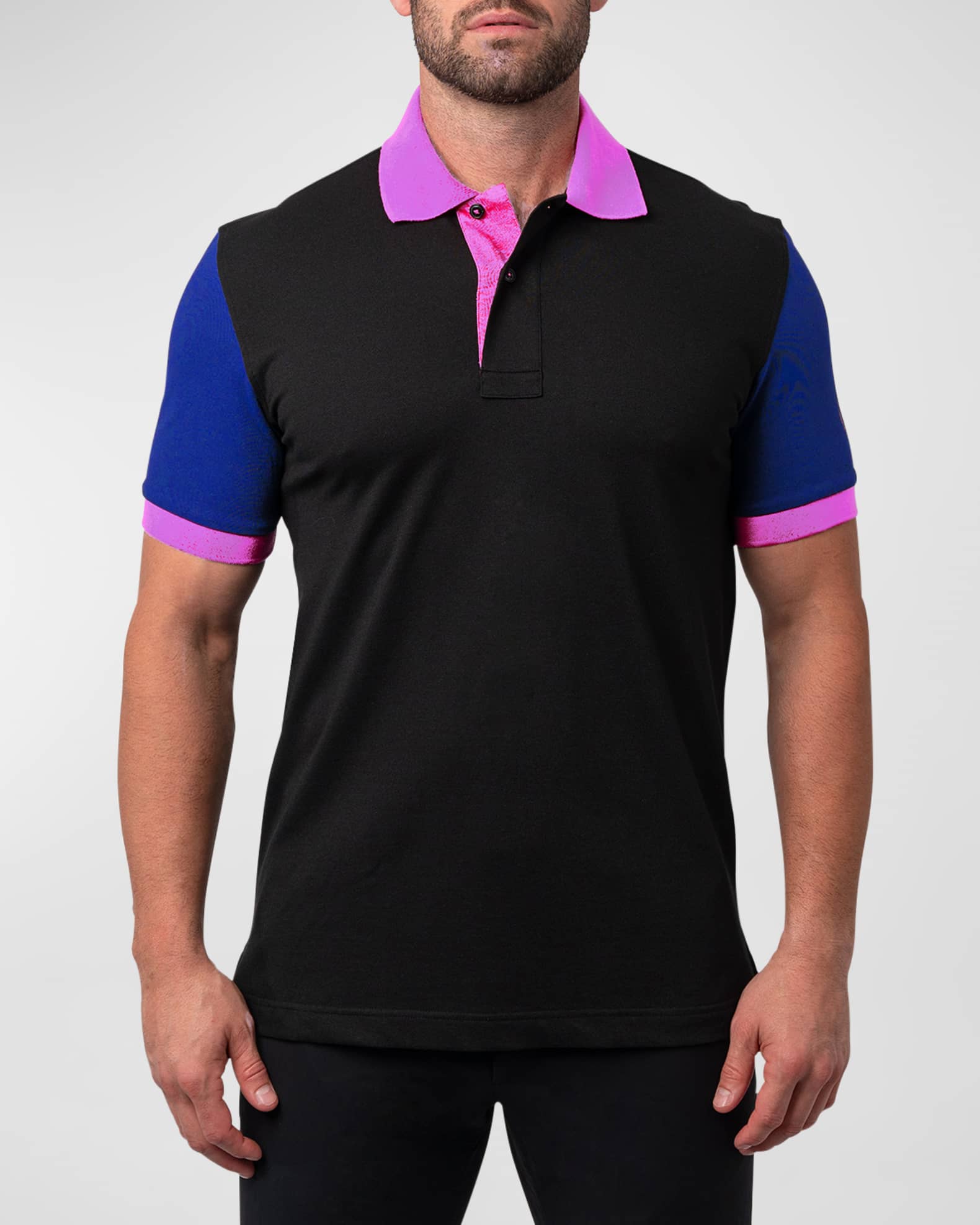 Maceoo Men's Mozart Colorblock Polo Shirt | Neiman Marcus