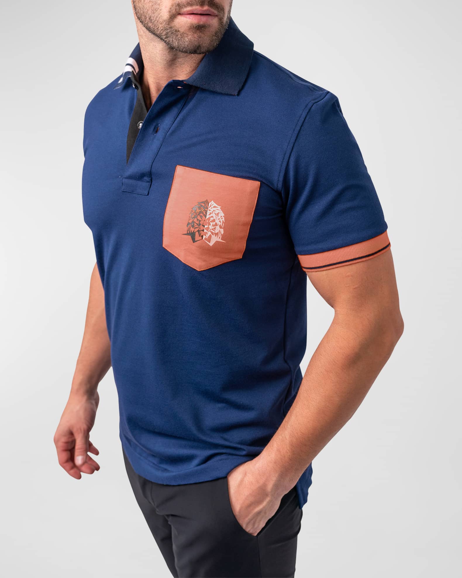 Maceoo Men's Mozart Tipped Polo Shirt | Neiman Marcus