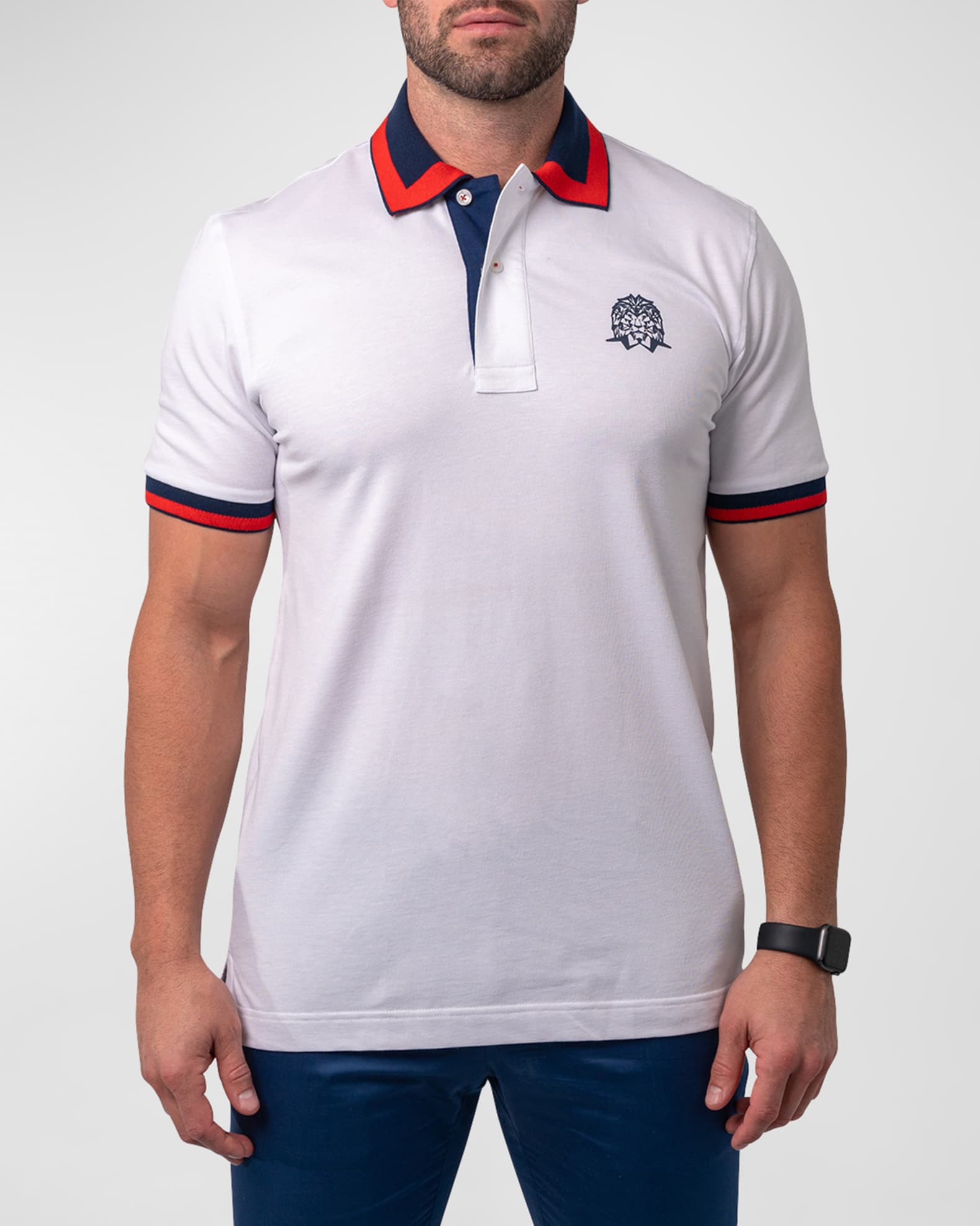 Maceoo Men's Mozart Tipped Polo Shirt | Neiman Marcus