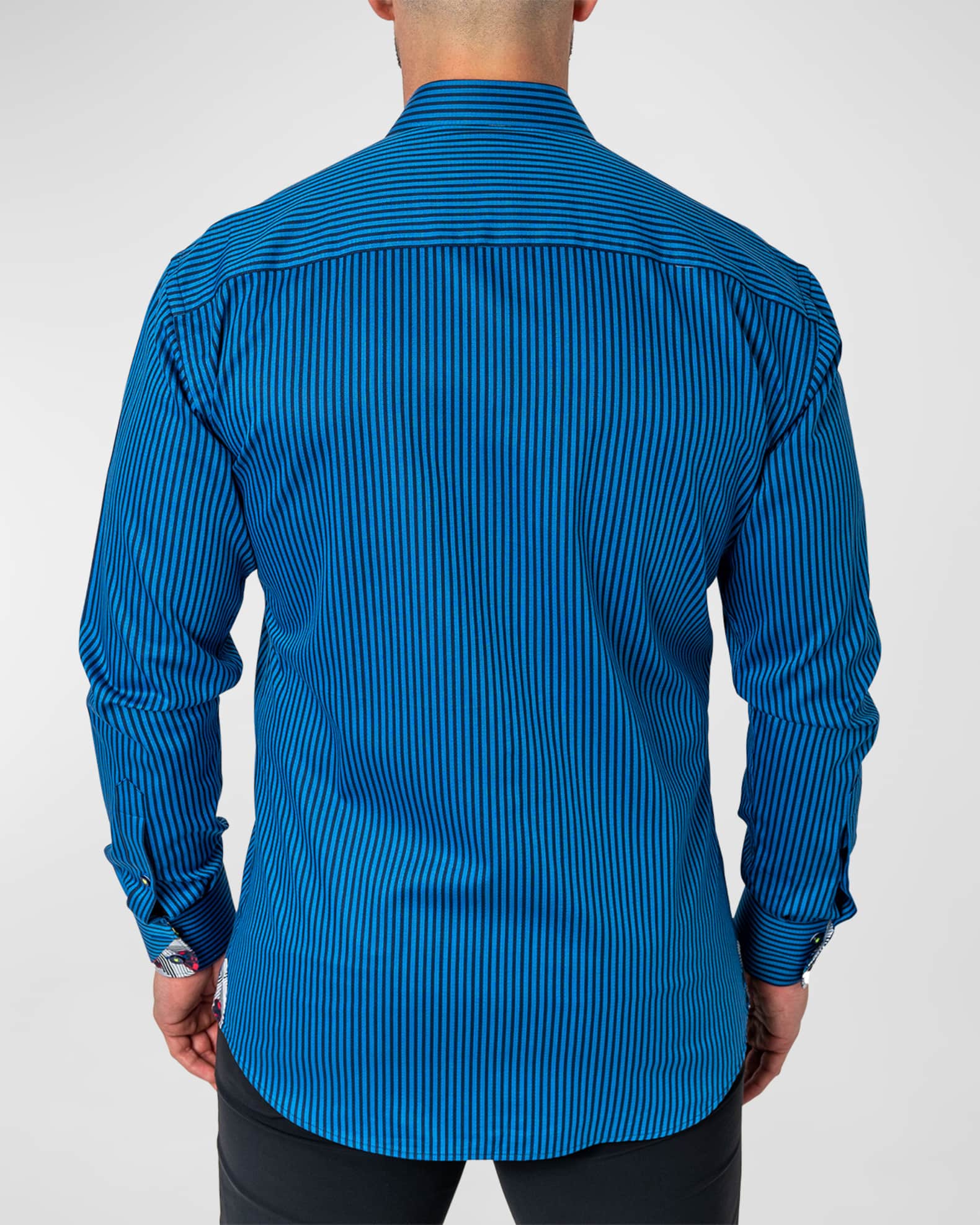 Maceoo Men's Einstein Diamonds and Stripes Sport Shirt | Neiman Marcus