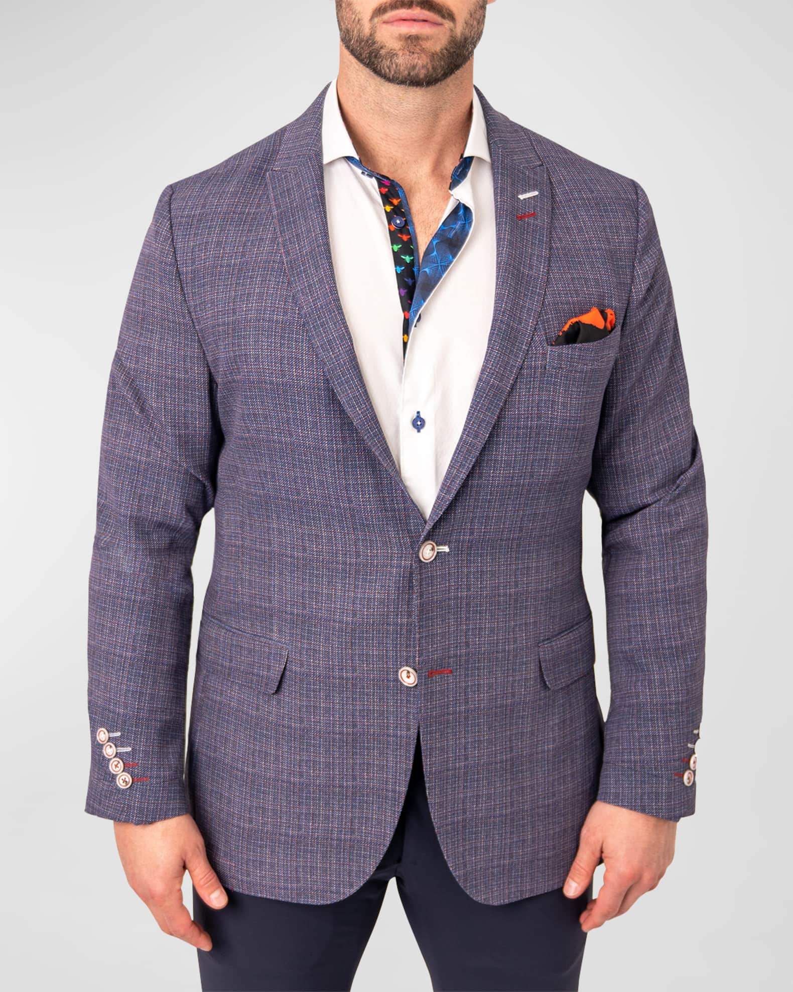 Maceoo Men's Unconstructed Grid Blazer | Neiman Marcus