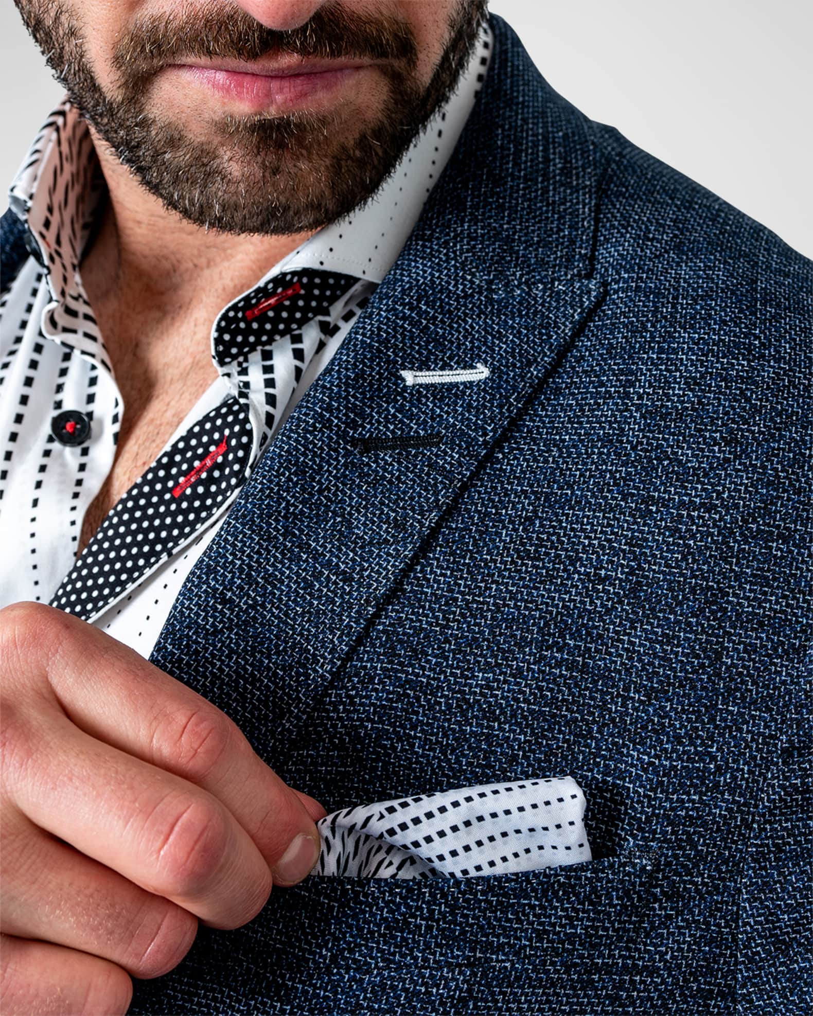 Maceoo Men's Unconstructed Textured Waves Blazer | Neiman Marcus