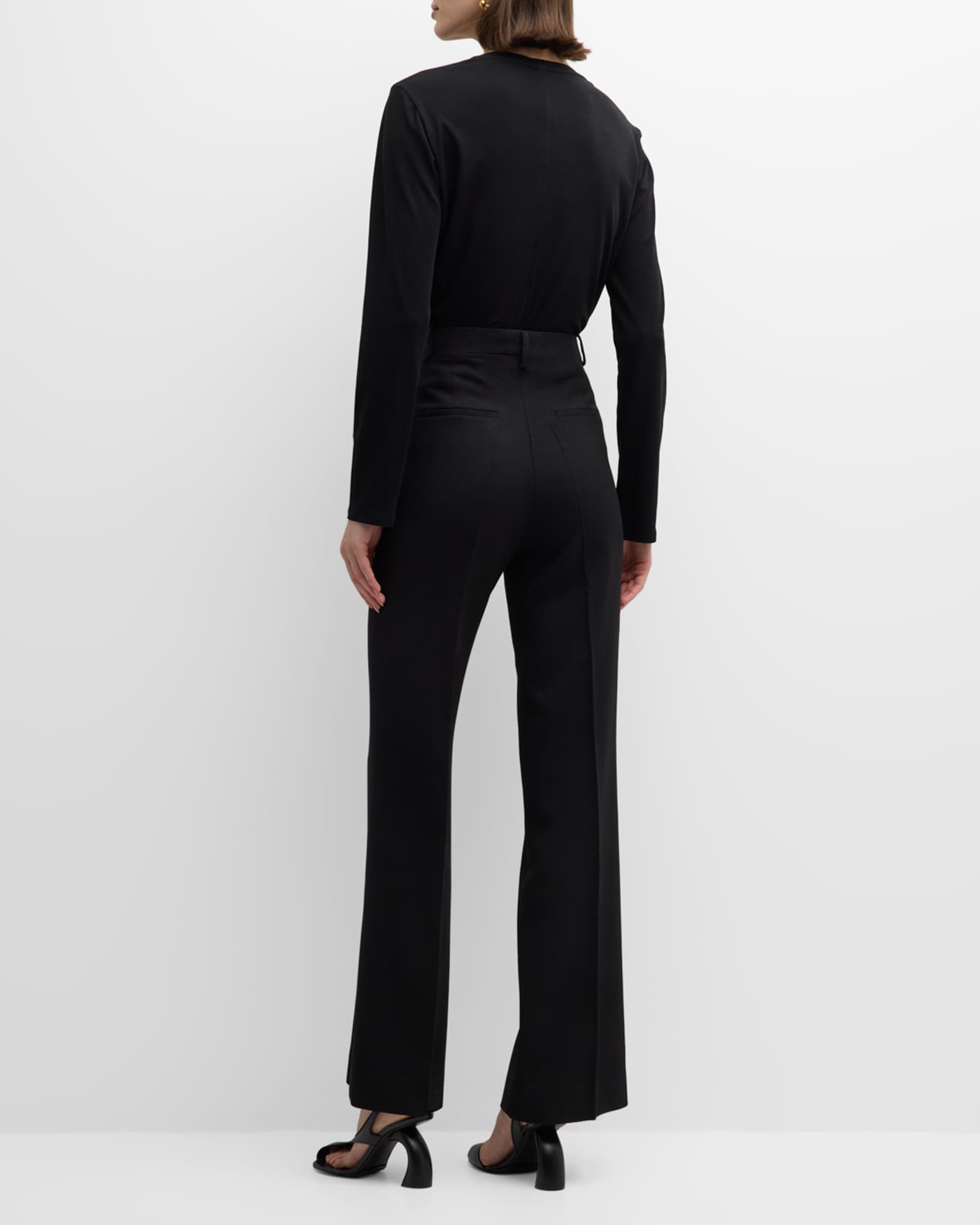 BITE Studios Mid-Rise Credo Straight-Leg Ankle Trousers | Neiman Marcus