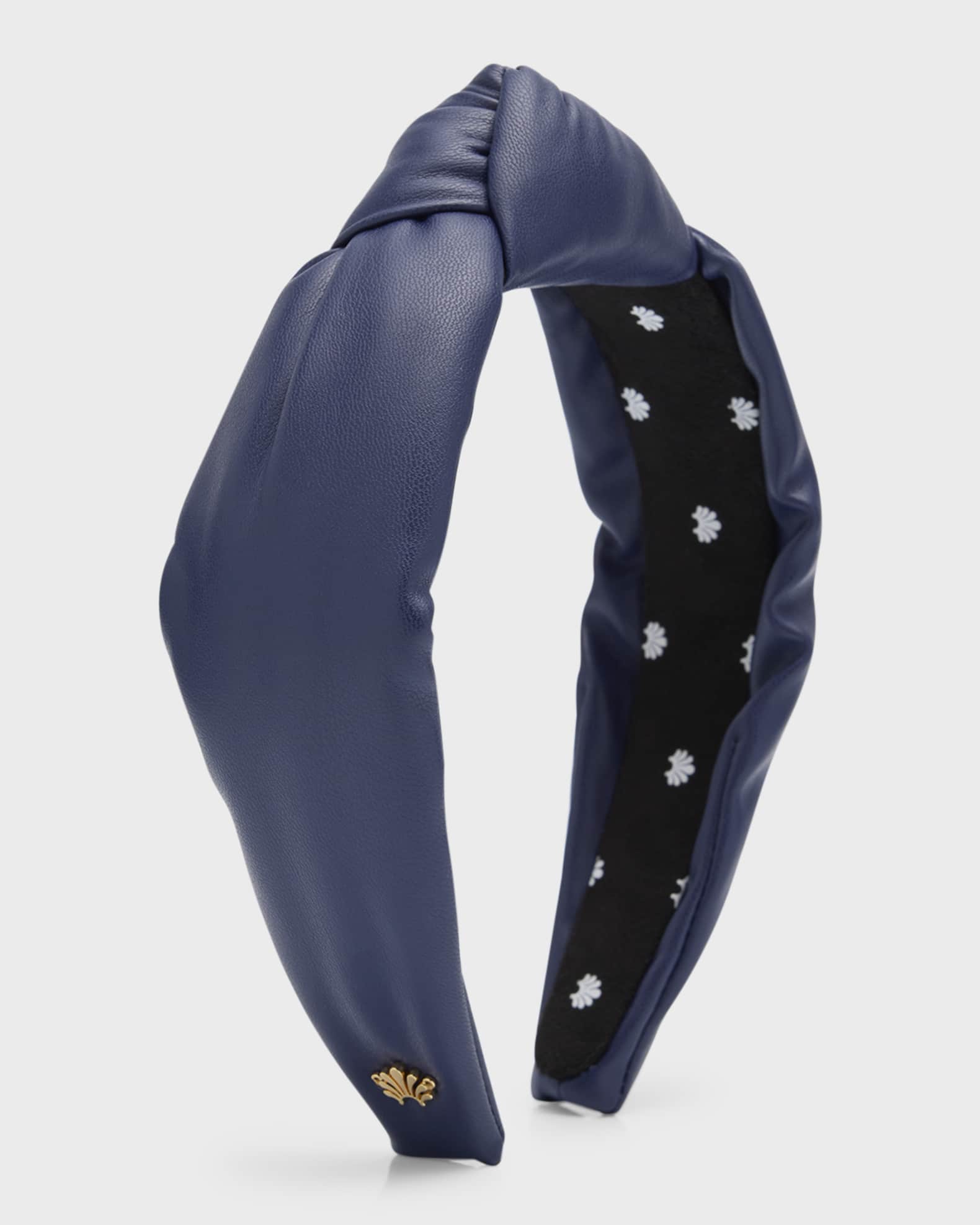 Lele Sadoughi Faux Leather Knotted Headband | Neiman Marcus